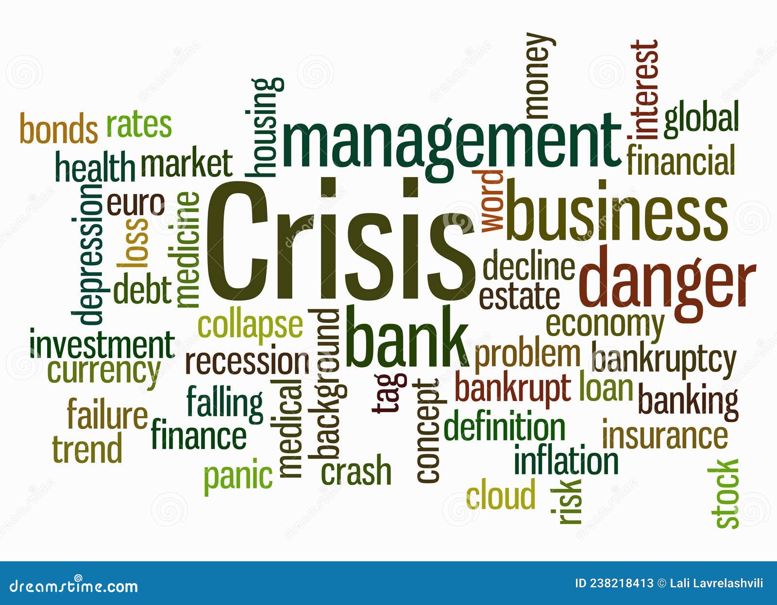 Word Cloud with CRISIS Concept, Isolated on a White Background Stock ...