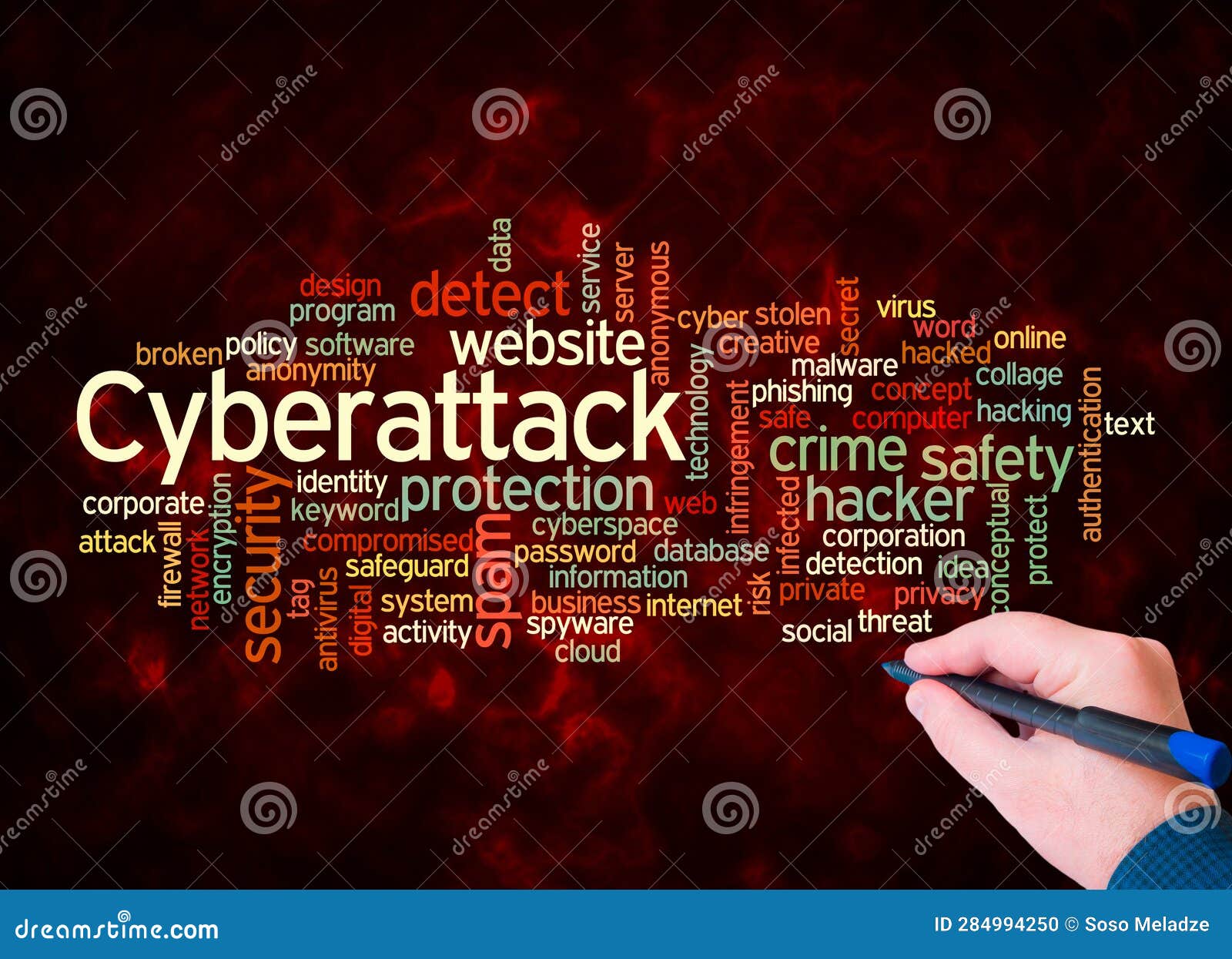 Word Cloud with CYBERATTACK Concept Create with Text only Stock Photo ...