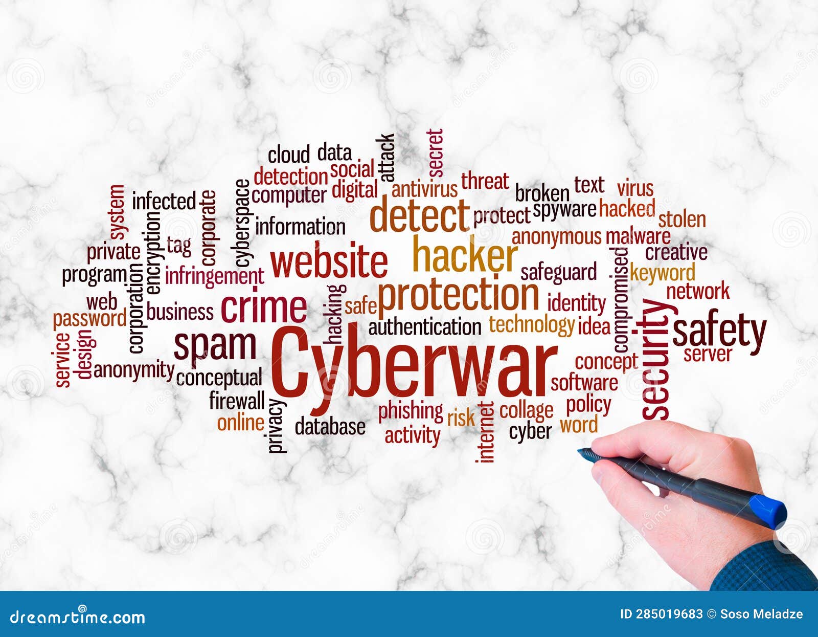 Word Cloud with CYBERWAR Concept Create with Text only Stock Image ...