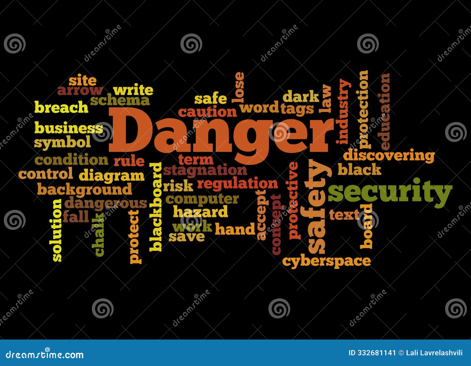 Word Cloud with DANGER Concept Stock Image - Image of discovering ...