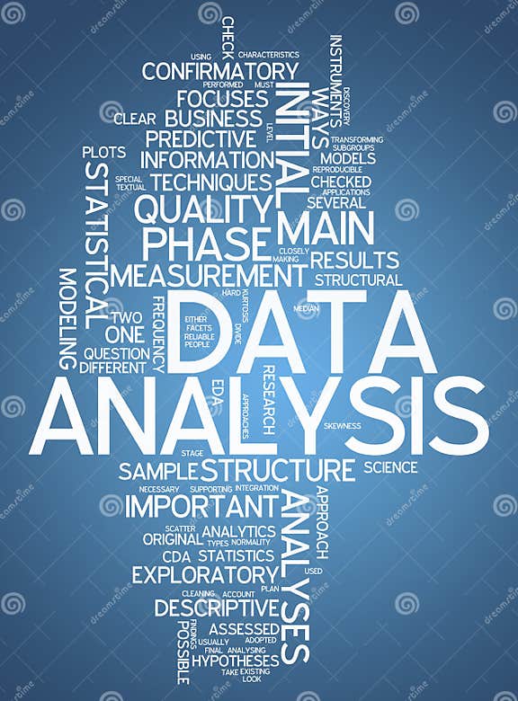 Word Cloud Data Analysis stock illustration. Illustration of inspecting ...