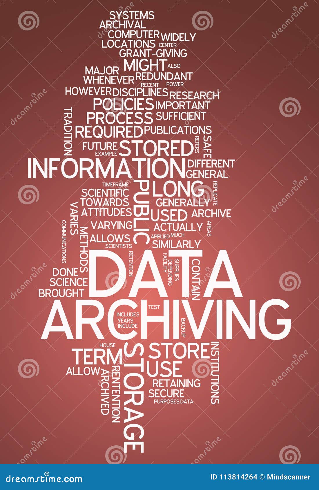 Word Cloud Data Archiving stock illustration. Illustration of ...