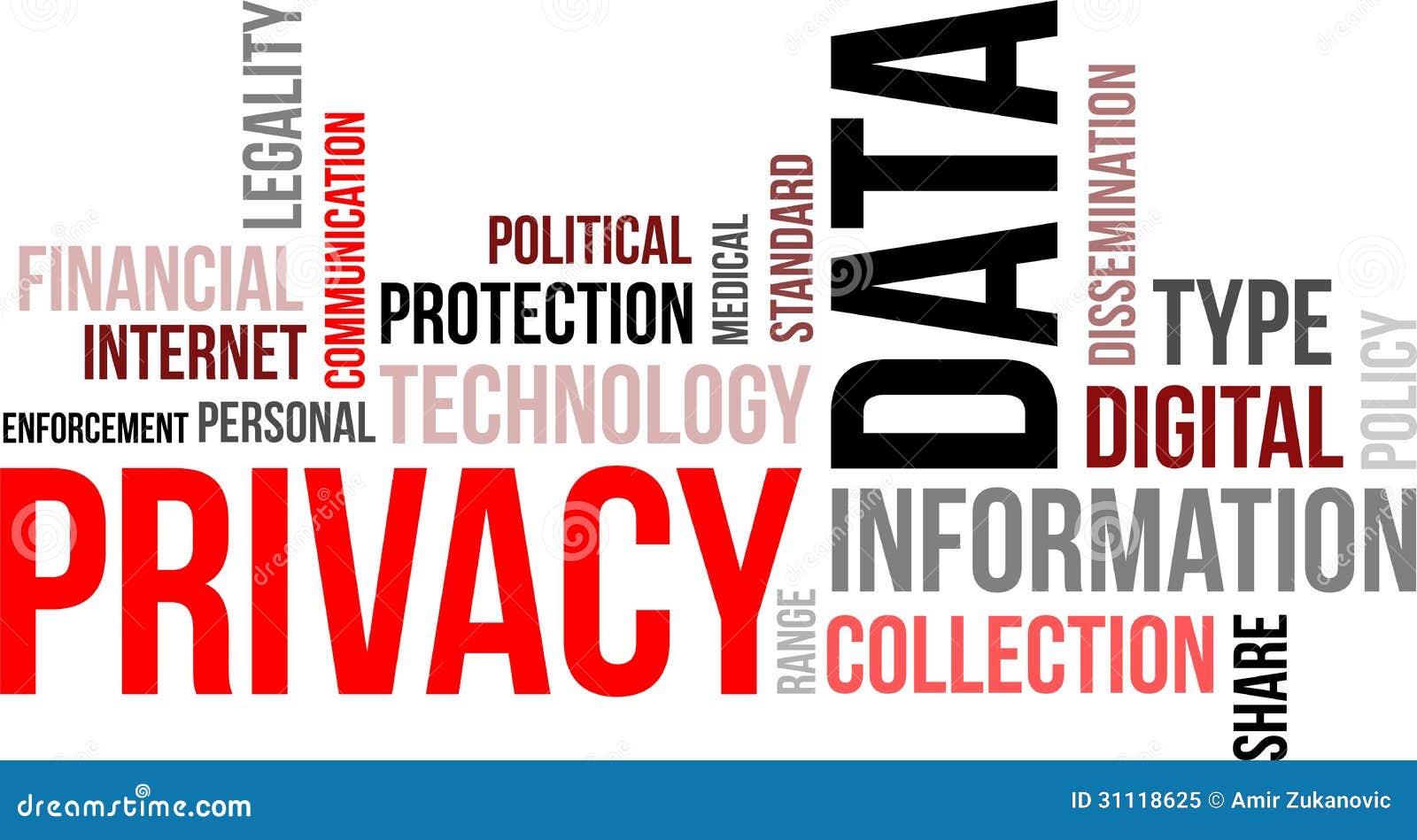 Word cloud - data privacy stock vector. Illustration of standard - 31118625