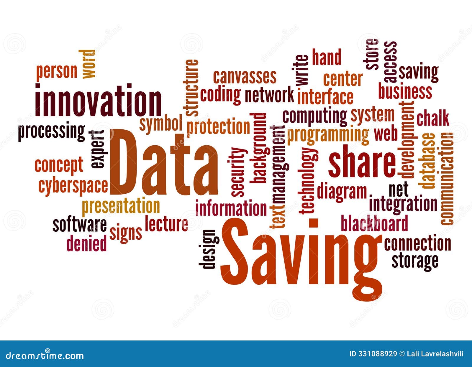 Word Cloud with DATA SAVING Concept Stock Image - Image of network ...