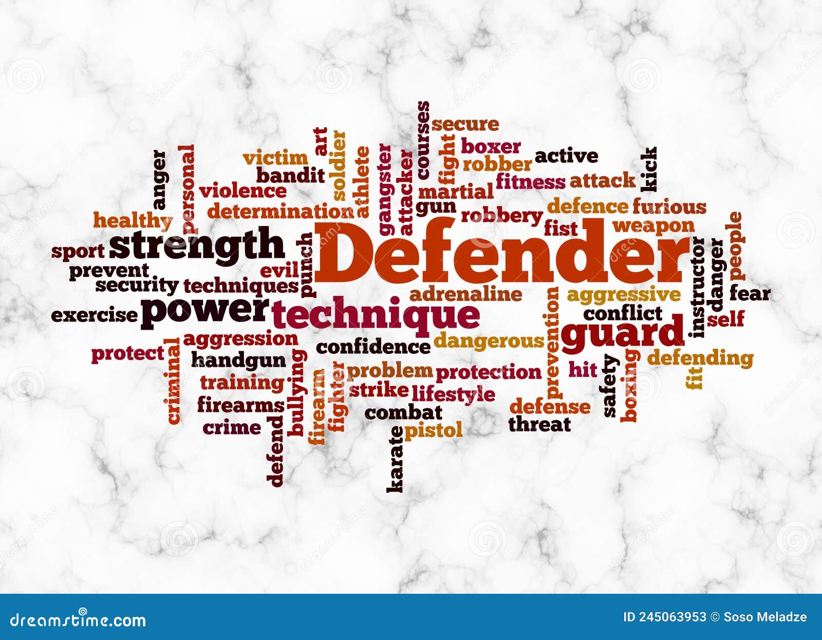Word Cloud with DEFENDER Concept Create with Text only Stock ...