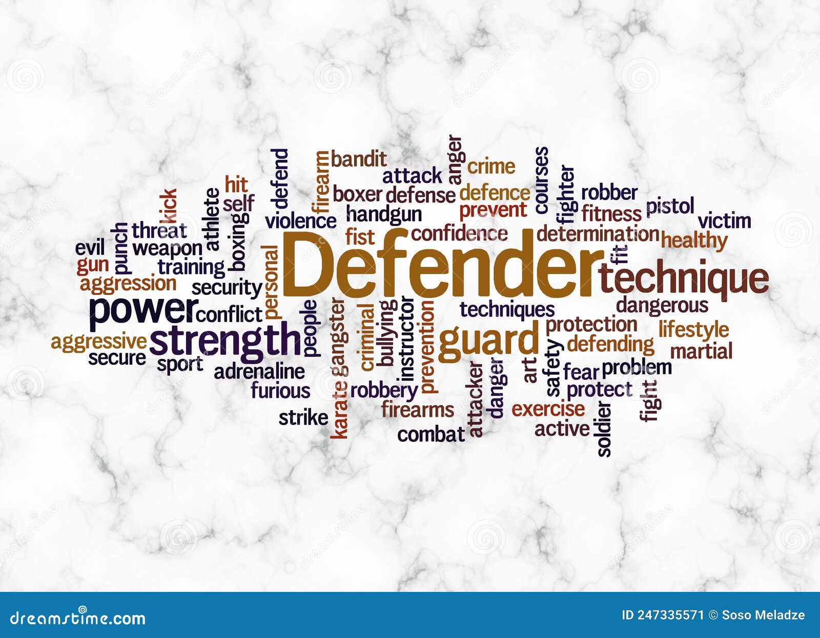 Word Cloud with DEFENDER Concept Create with Text only Stock ...