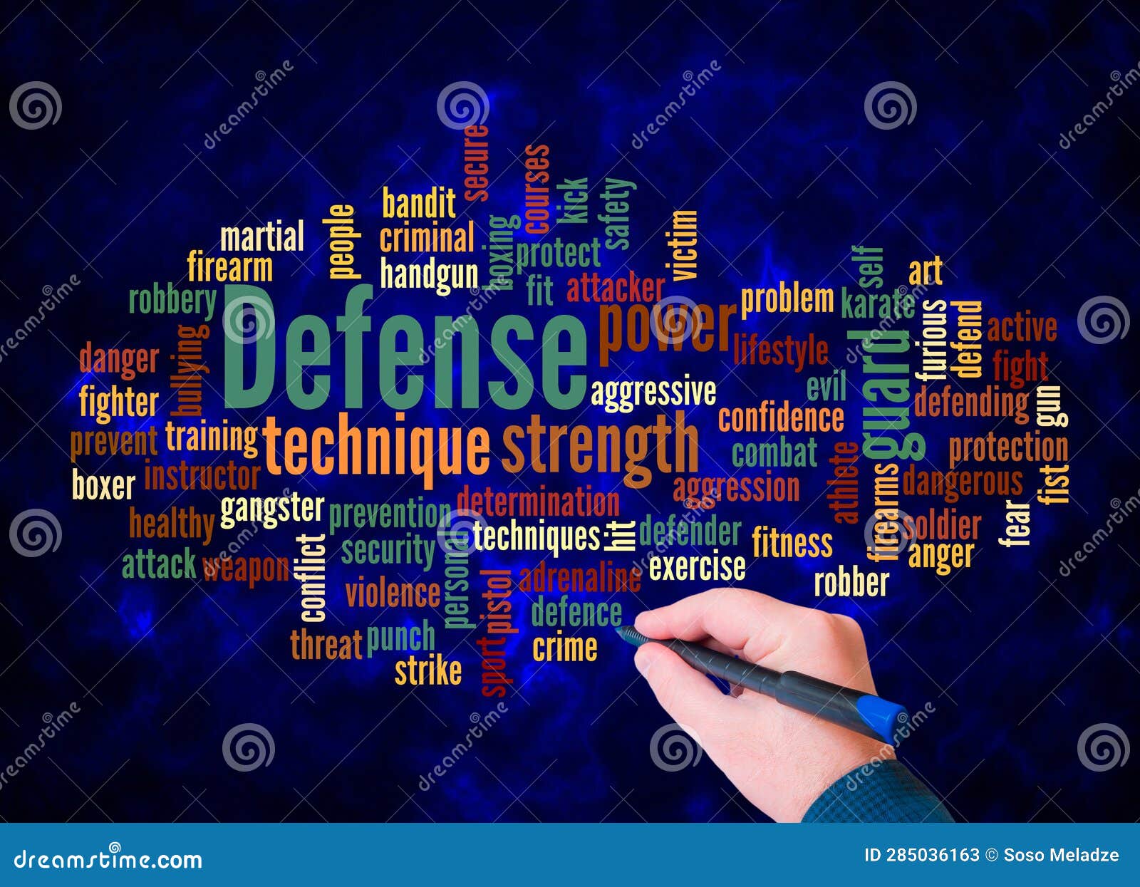 Word Cloud with DEFENSE Concept Create with Text only Stock Image ...