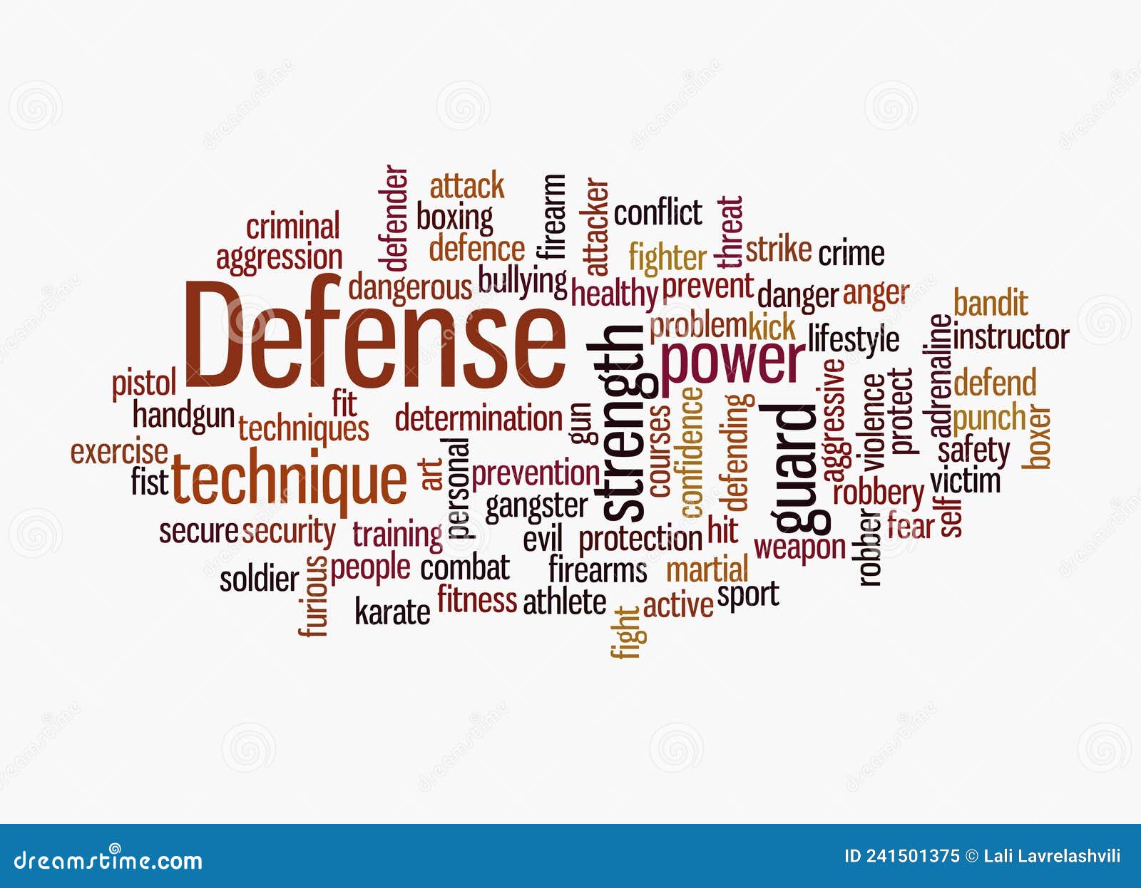 Word Cloud with DEFENSE Concept, Isolated on a White Background Stock ...
