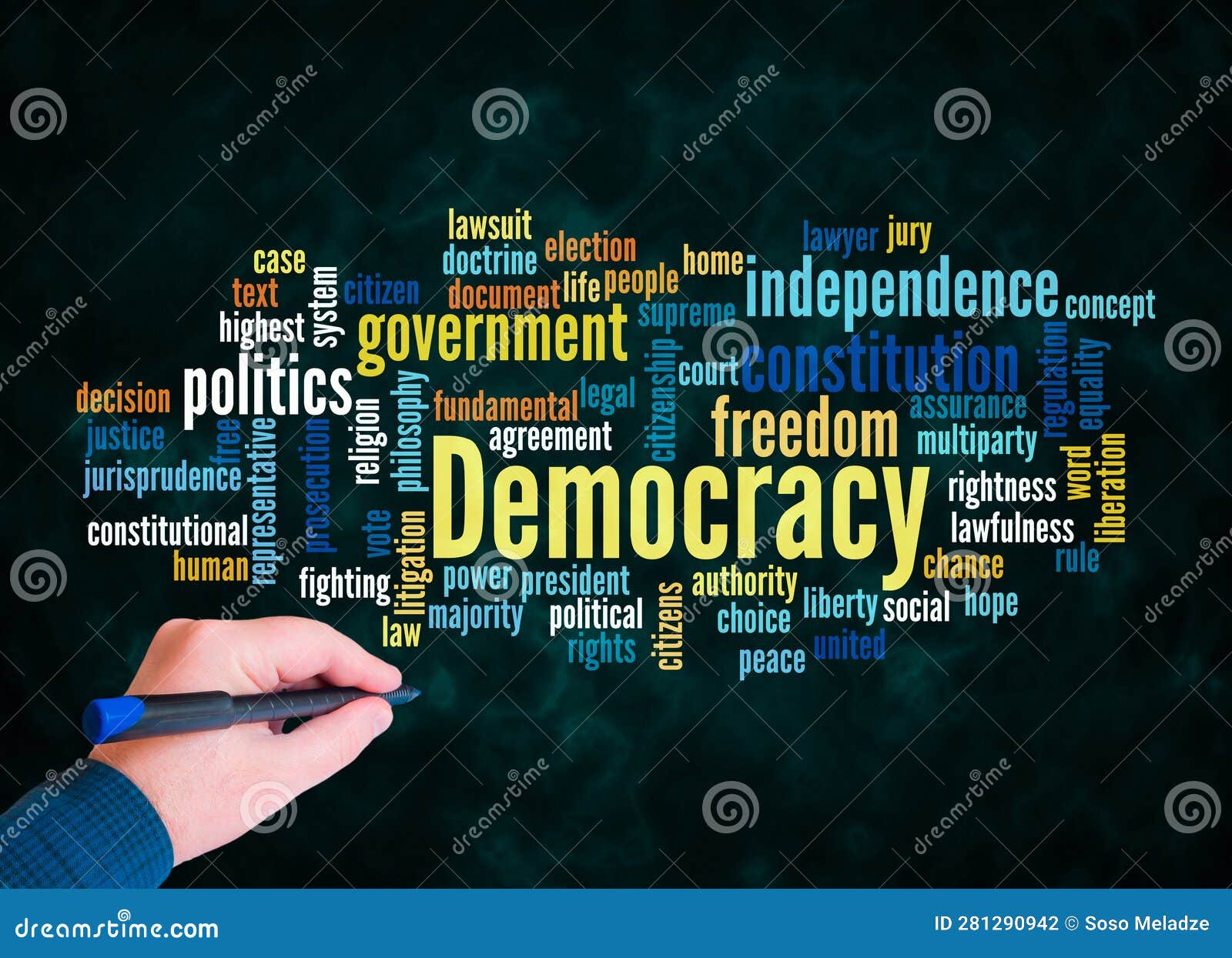 Word Cloud with DEMOCRACY Concept Create with Text only Stock Photo ...
