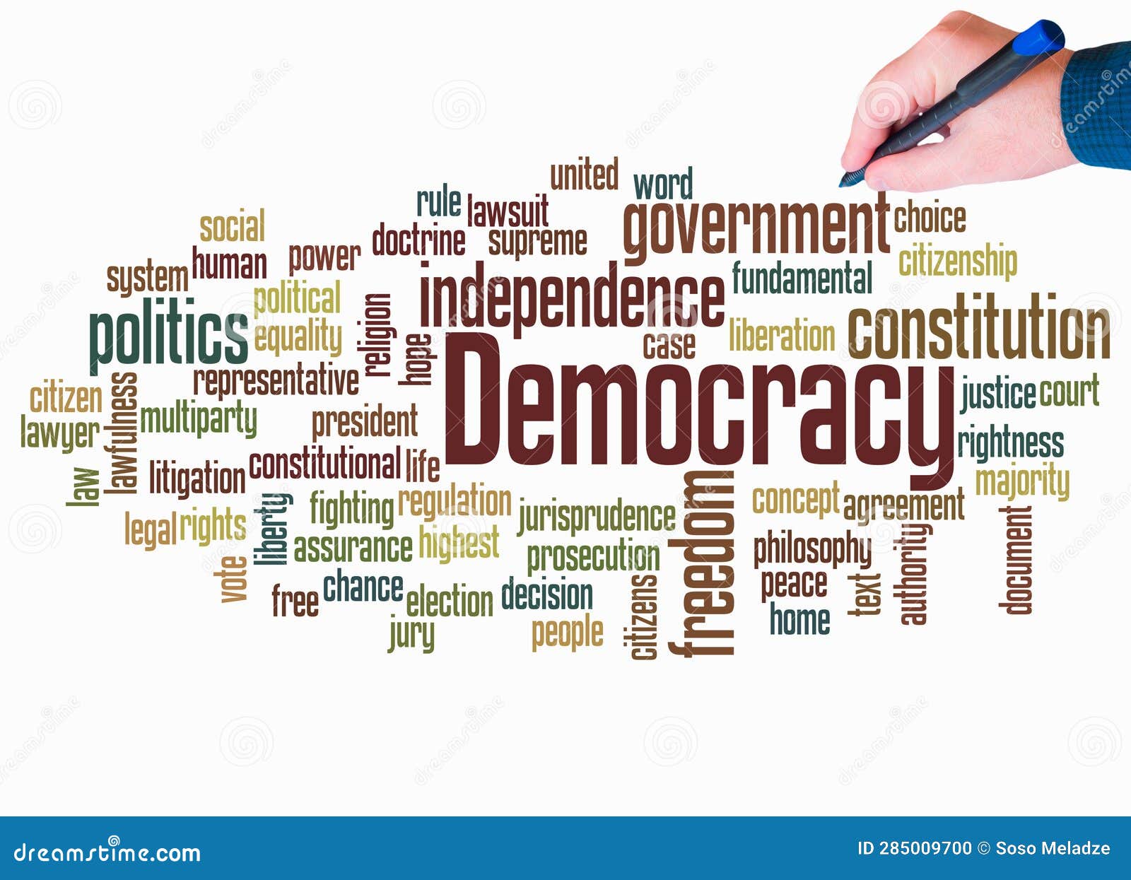Word Cloud with DEMOCRACY Concept Create with Text only Stock Photo ...