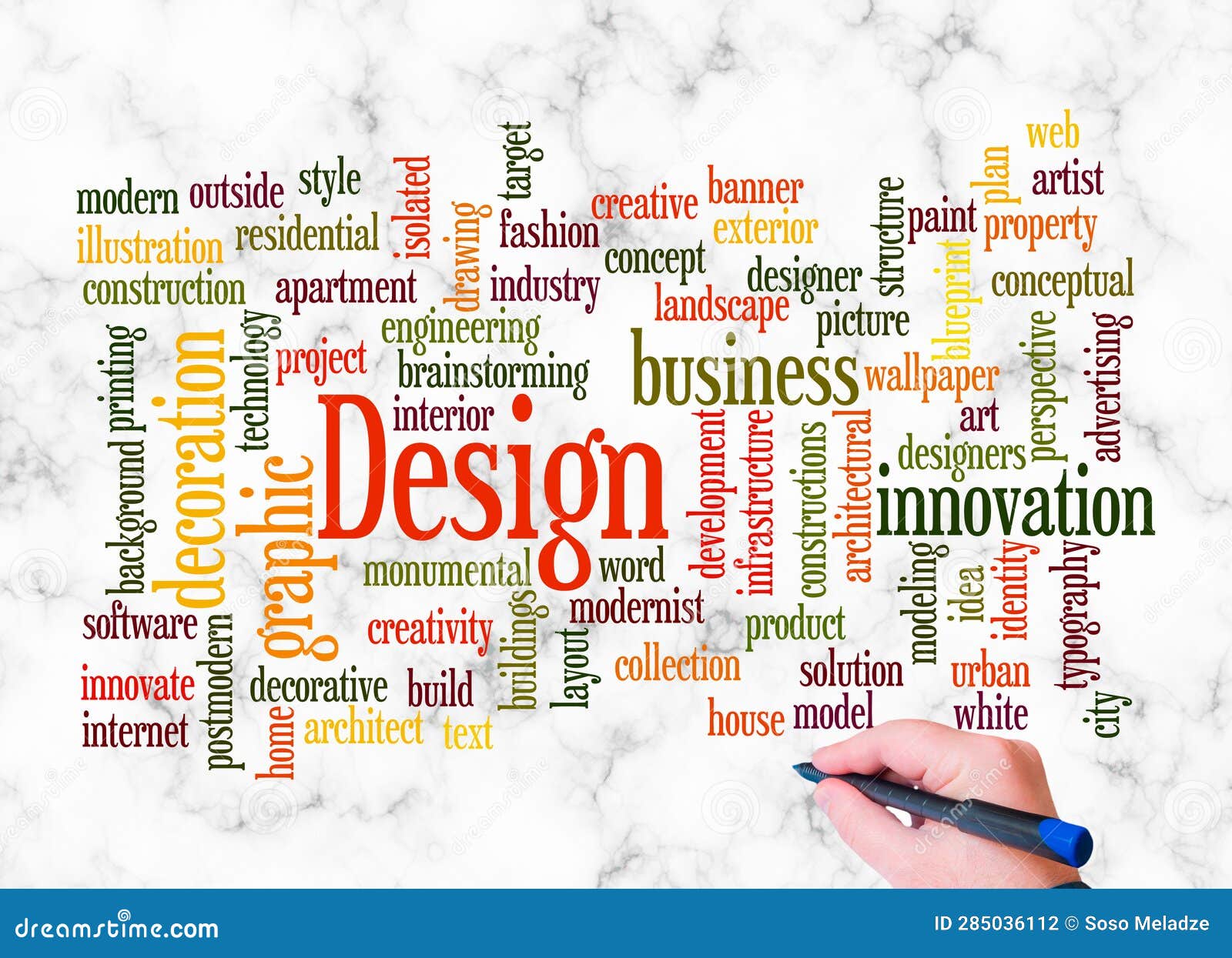 Word Cloud with DESIGN Concept Create with Text only Stock Photo ...