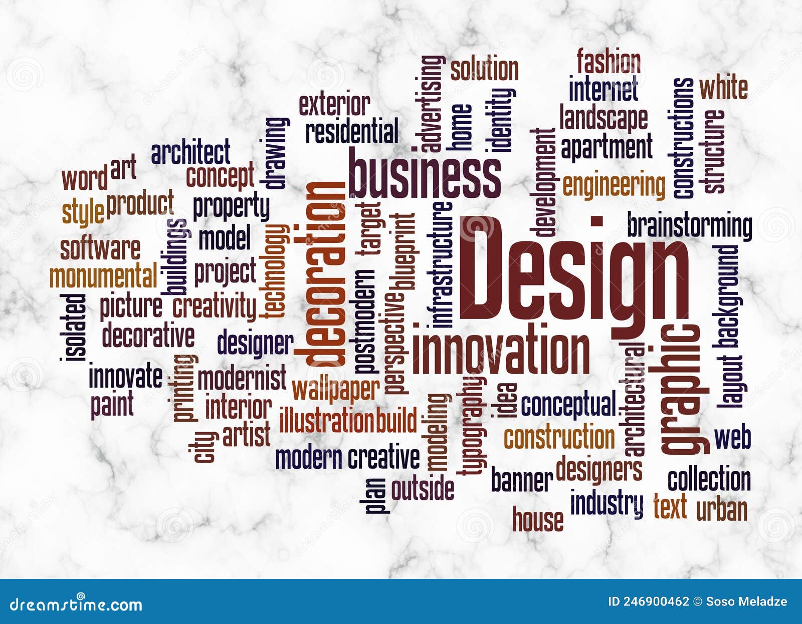 Word Cloud with DESIGN Concept Create with Text only Stock Illustration ...