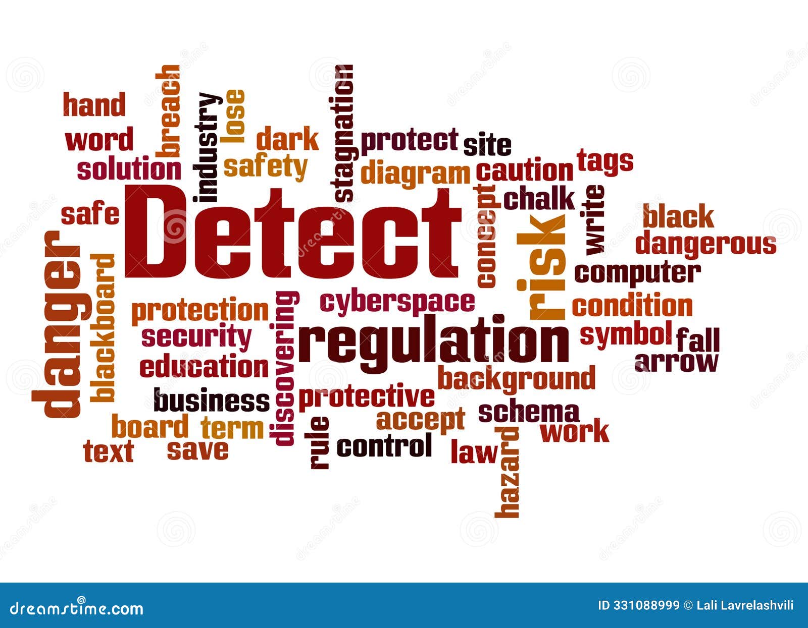 Word Cloud with DETECT Concept Stock Illustration - Illustration of ...