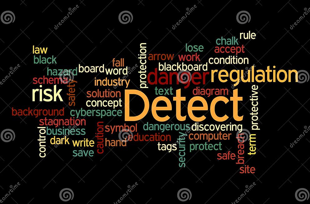 Word Cloud with DETECT Concept Stock Photo - Image of diagram, board ...
