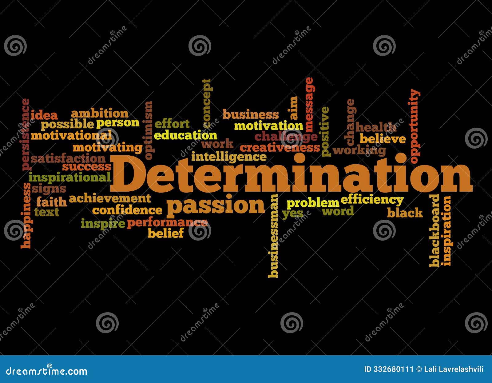Word Cloud with DETERMINATION Concept Stock Illustration - Illustration of inspirational ...