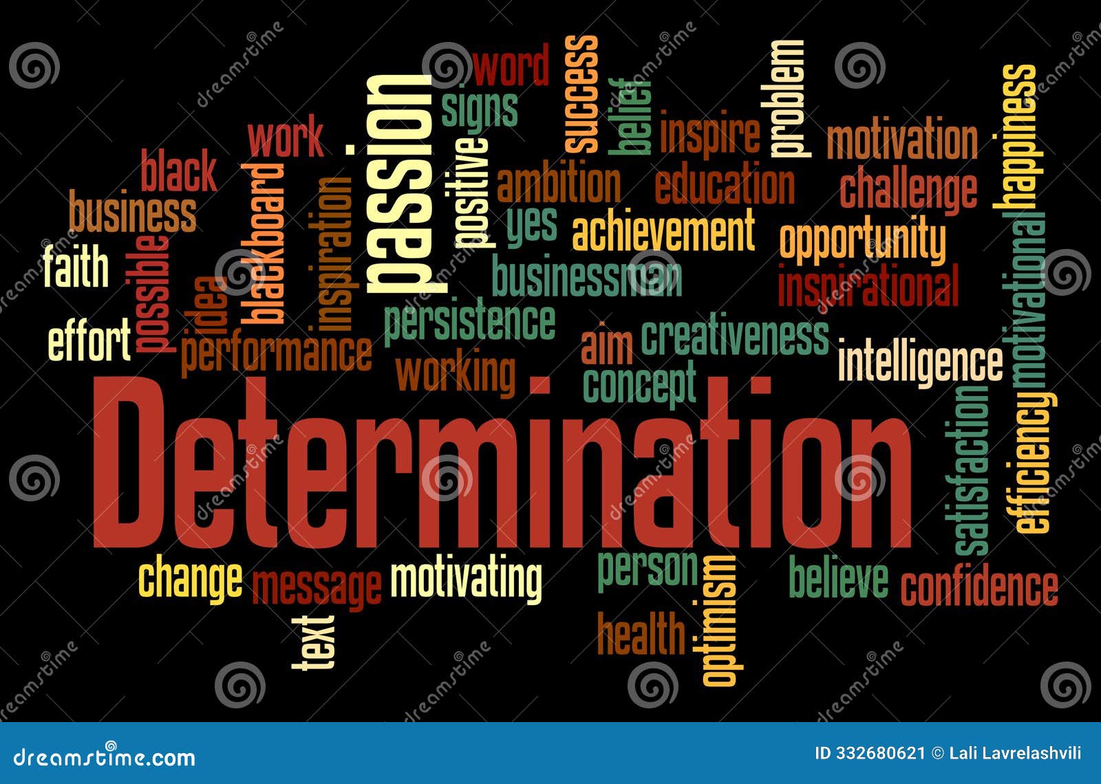 Determination Concept Illustrated By Determination Word In Silhouette ...