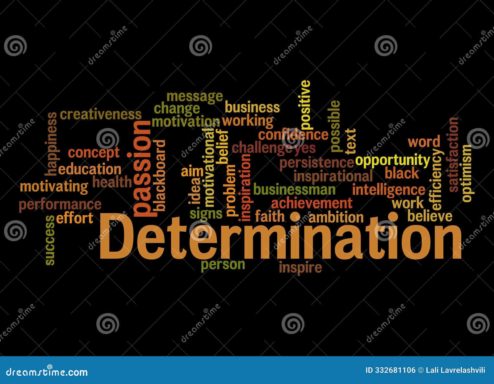 Word Cloud with DETERMINATION Concept Stock Illustration - Illustration ...