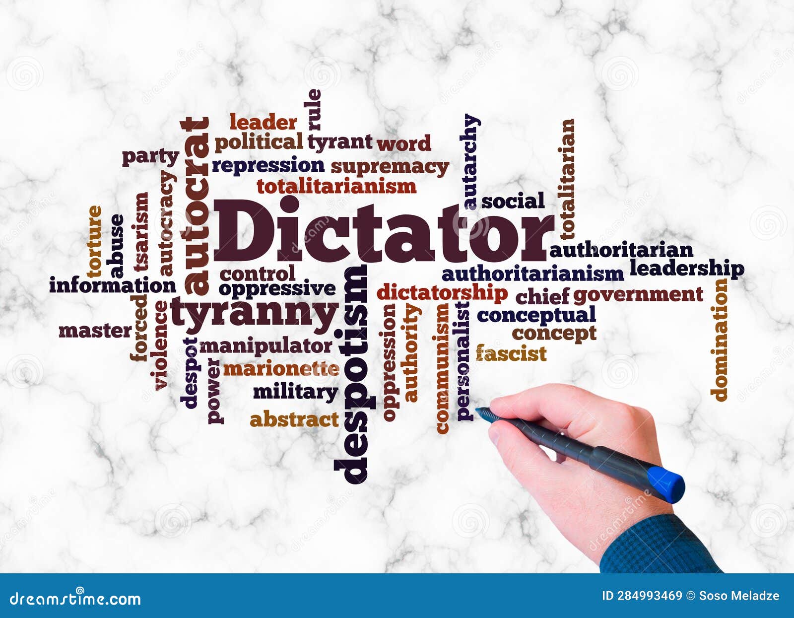 Dictator Word Written In Ash, Dirt, Dust With Bullets Around As Royalty ...