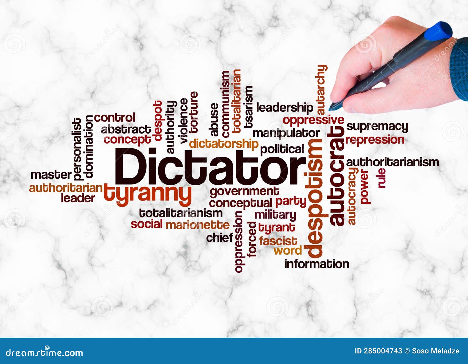 Word Cloud with DICTATOR Concept Create with Text only Stock Image ...