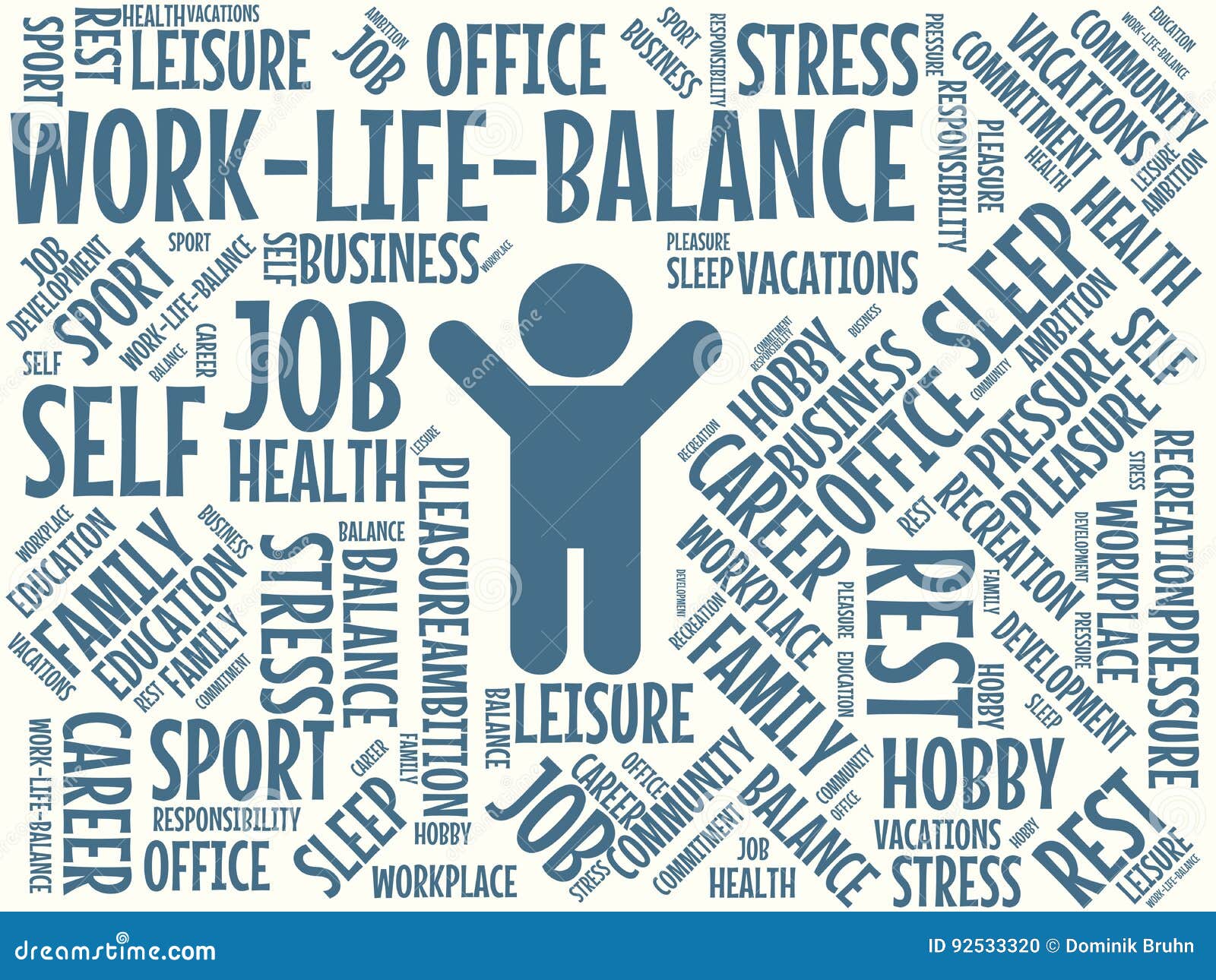 Word Cloud Different Words Assigned To Work-life-balance Stock ...