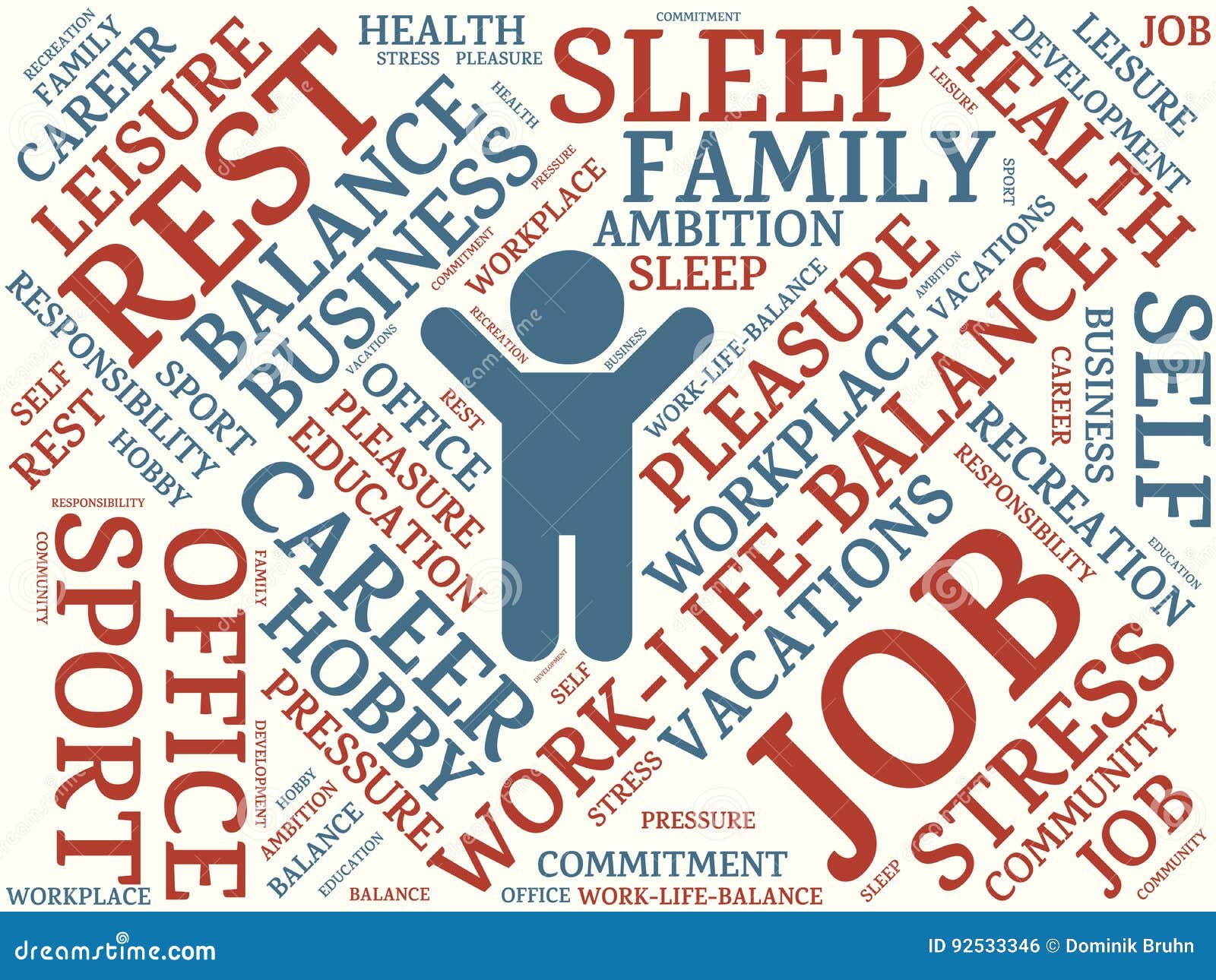 Word Cloud Different Words Assigned To Work-life-balance Stock ...