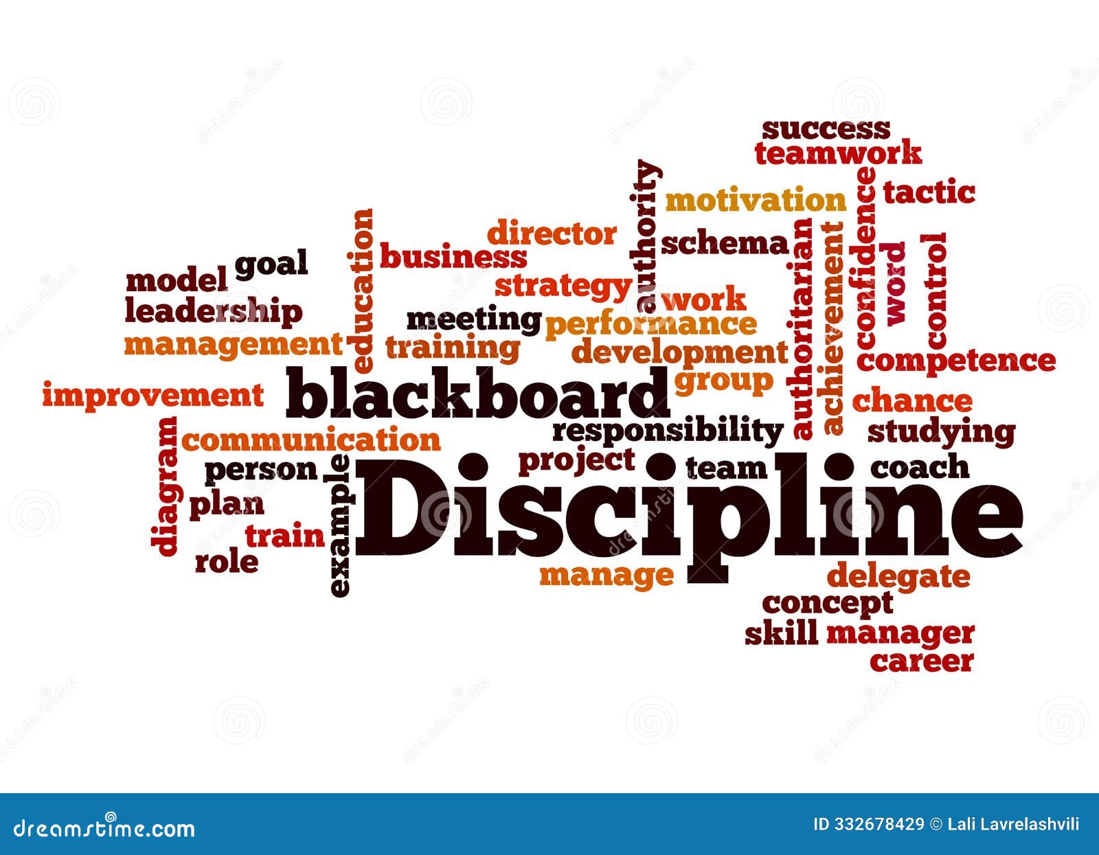 Word Cloud with DISCIPLINE Concept Stock Illustration - Illustration of ...