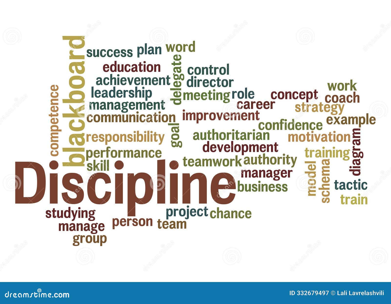 Word Cloud with DISCIPLINE Concept Stock Image - Image of work ...