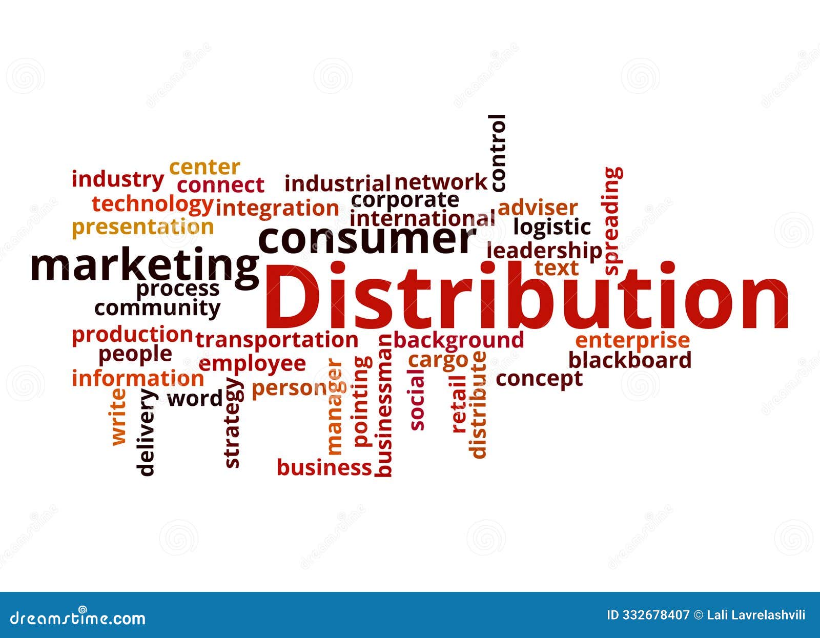 Word Cloud with DISTRIBUTION Concept Stock Illustration - Illustration ...