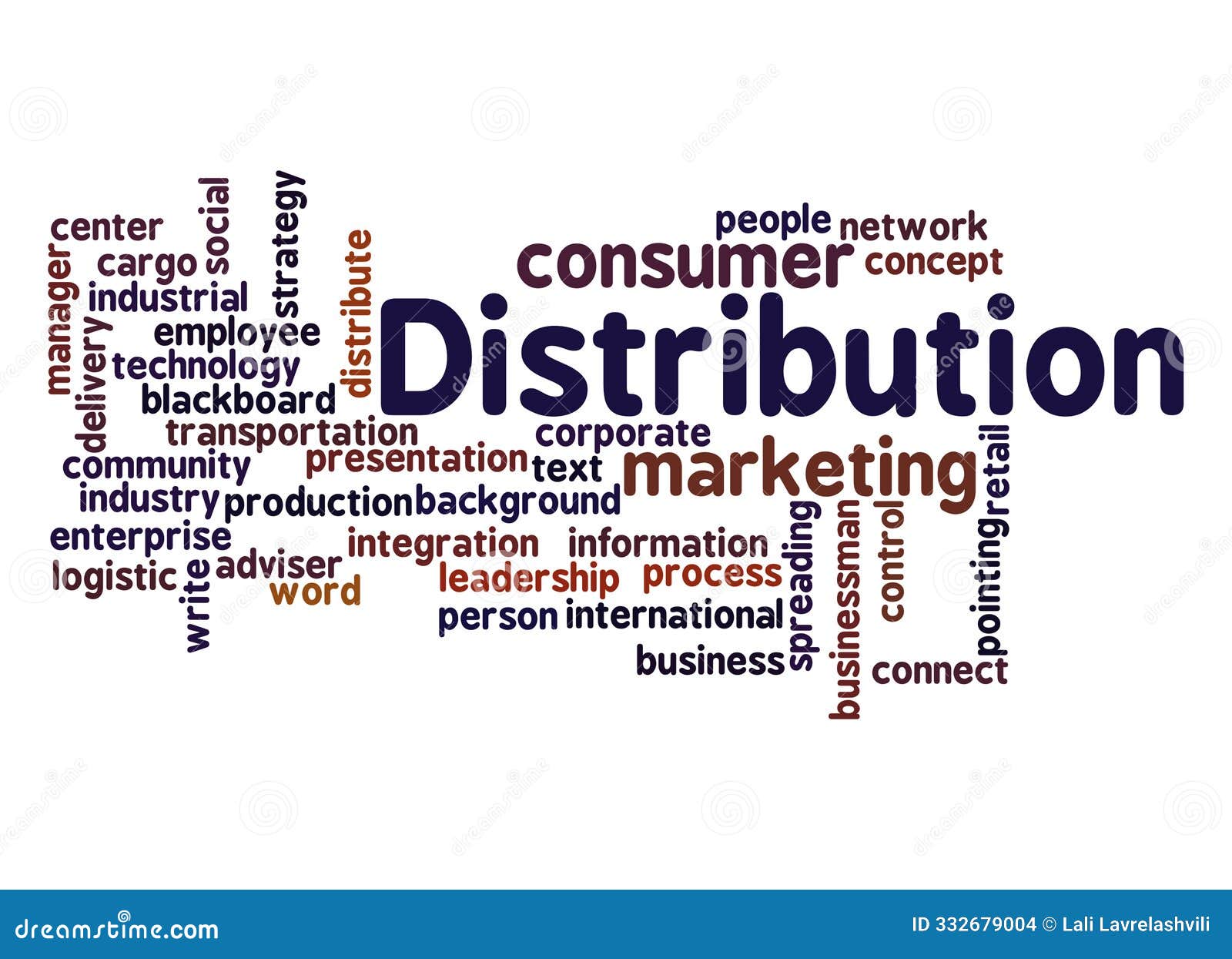 Word Cloud with DISTRIBUTION Concept Stock Illustration - Illustration ...