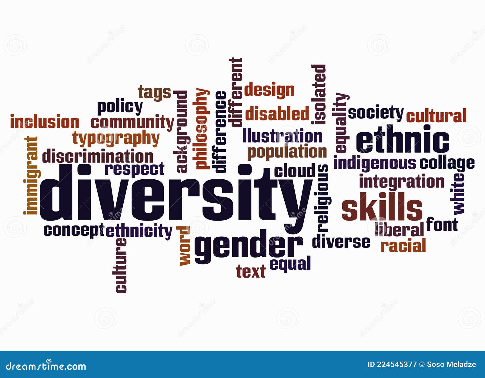 Word Cloud with DIVERSITY Concept Create with Text only Stock ...