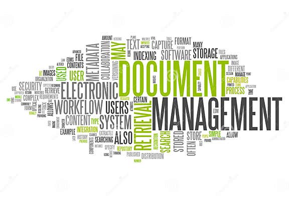 Word Cloud Document Management Stock Illustration - Illustration of ...