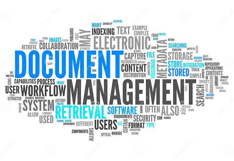 Word Cloud Document Management Stock Illustration - Illustration of ...