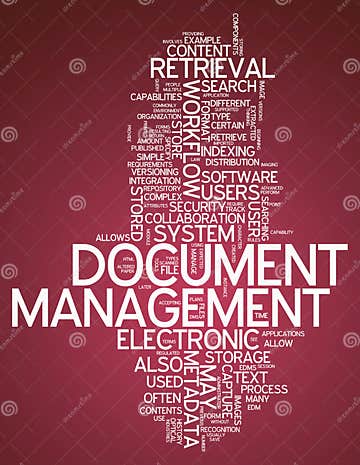 Word Cloud Document Management Stock Illustration - Illustration of ...