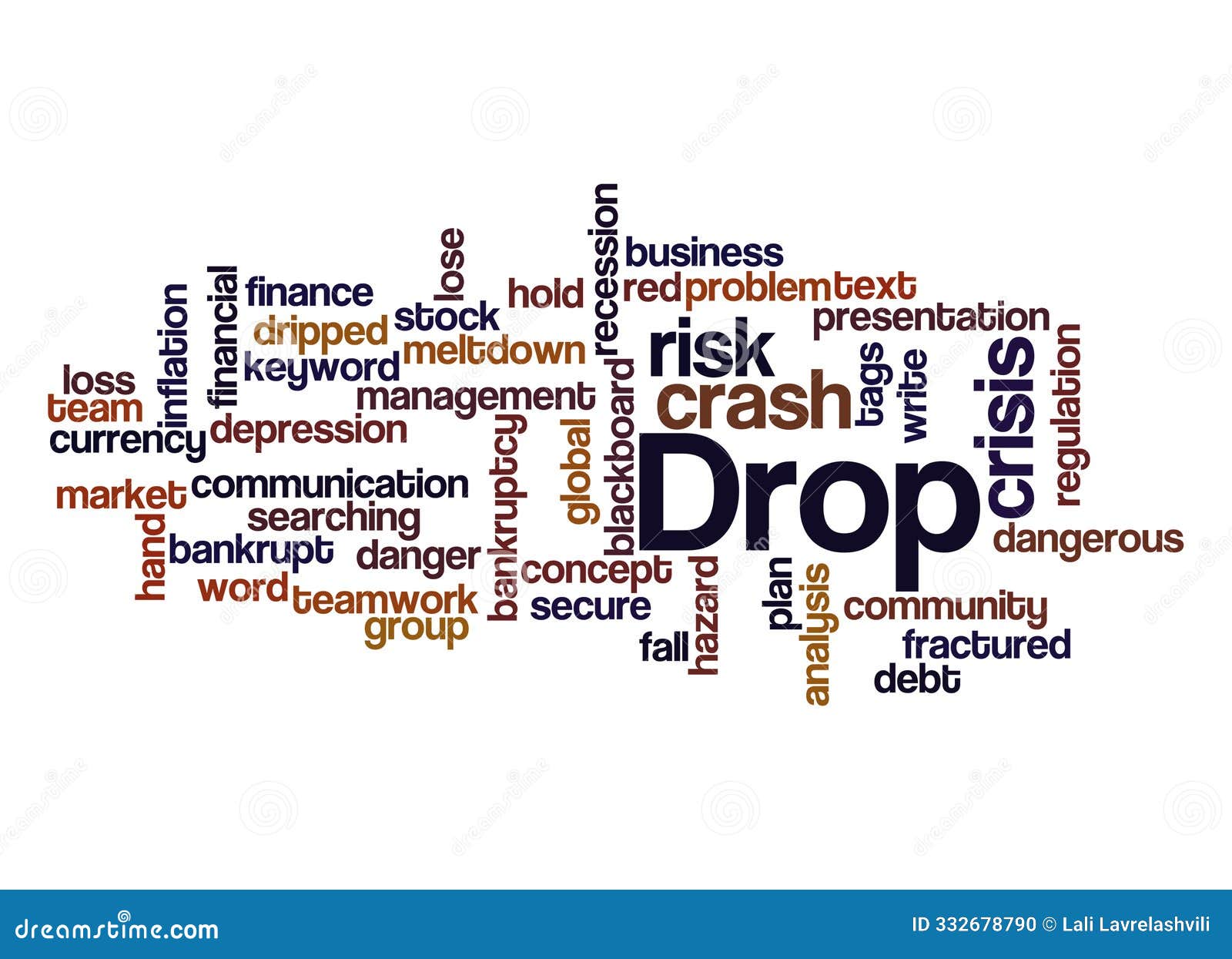 Word Cloud with DROP Concept Stock Photo - Image of bankruptcy, lose ...