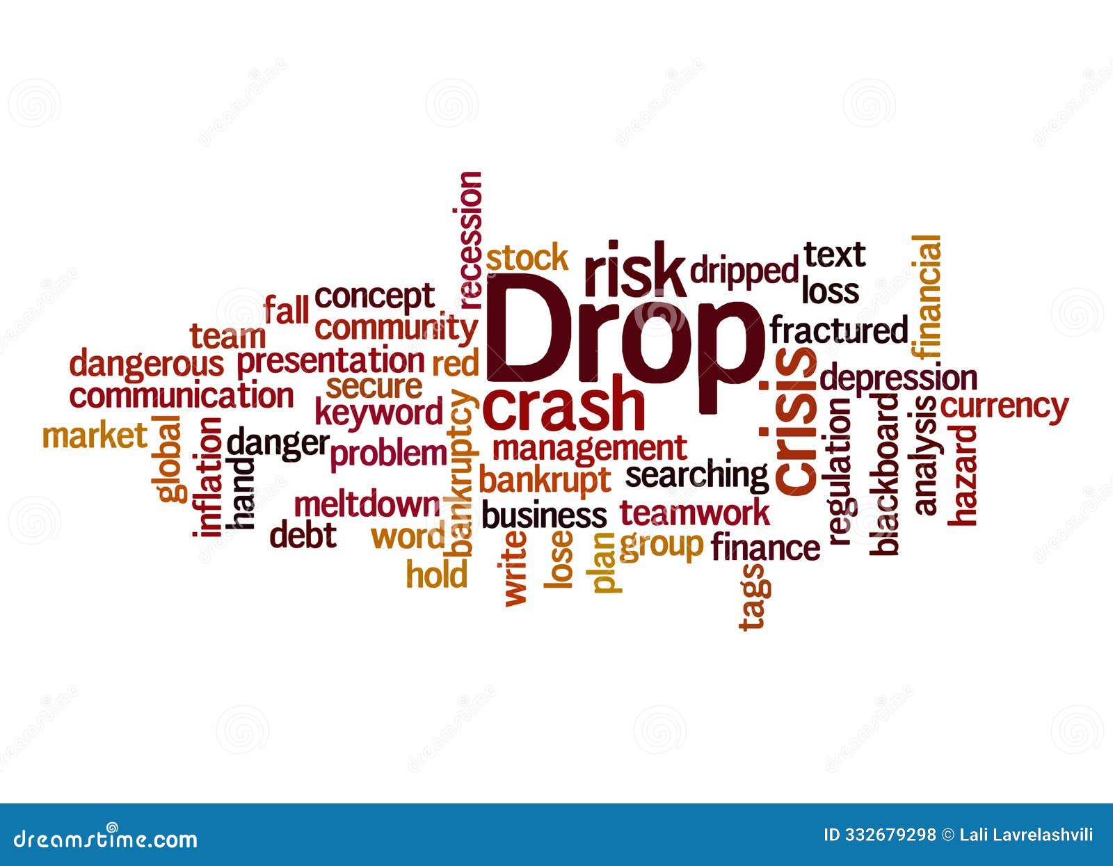 Word Cloud with DROP Concept Stock Photo - Image of crisis, bankruptcy ...