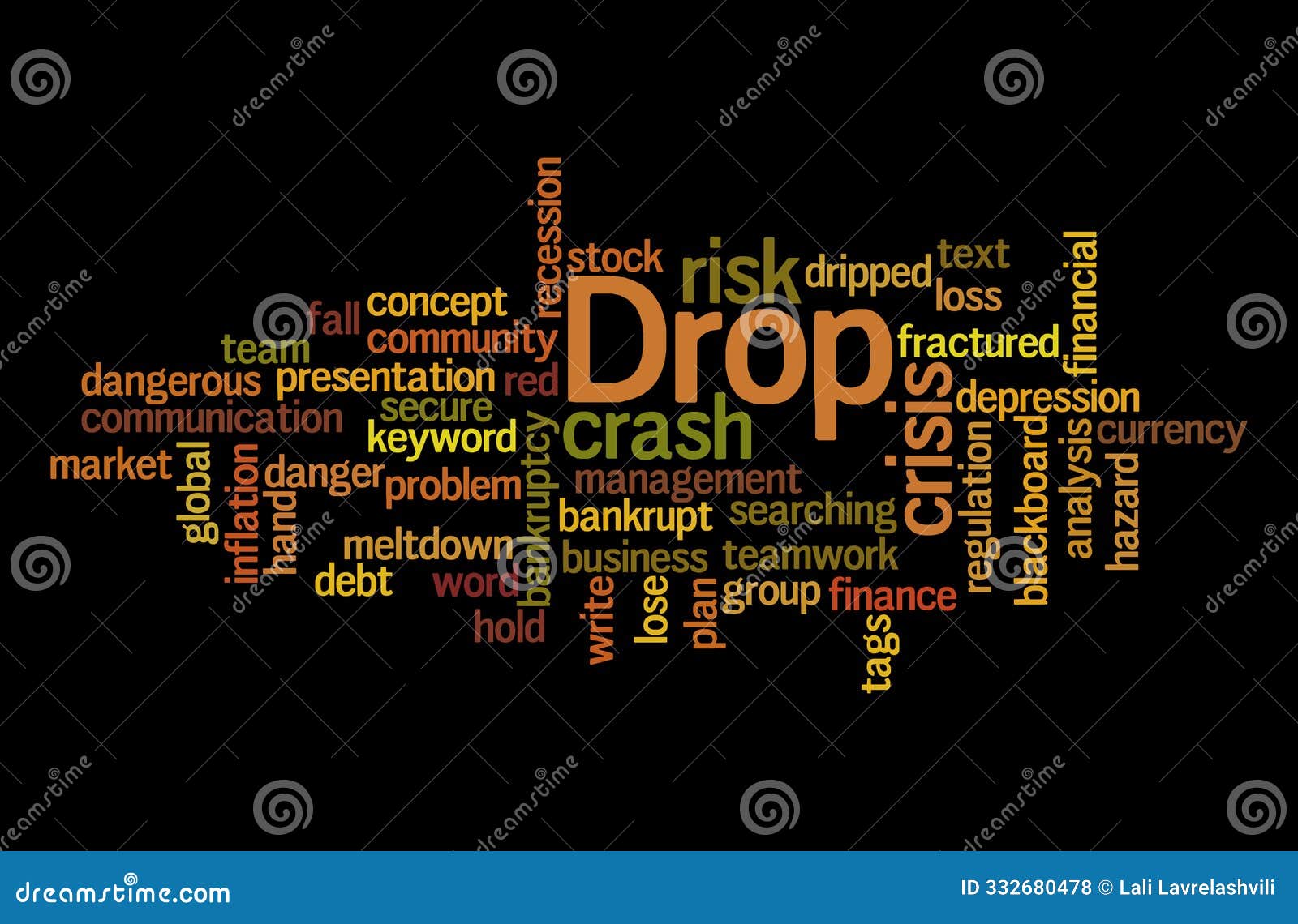 Word Cloud with DROP Concept Stock Photo - Image of inflation ...