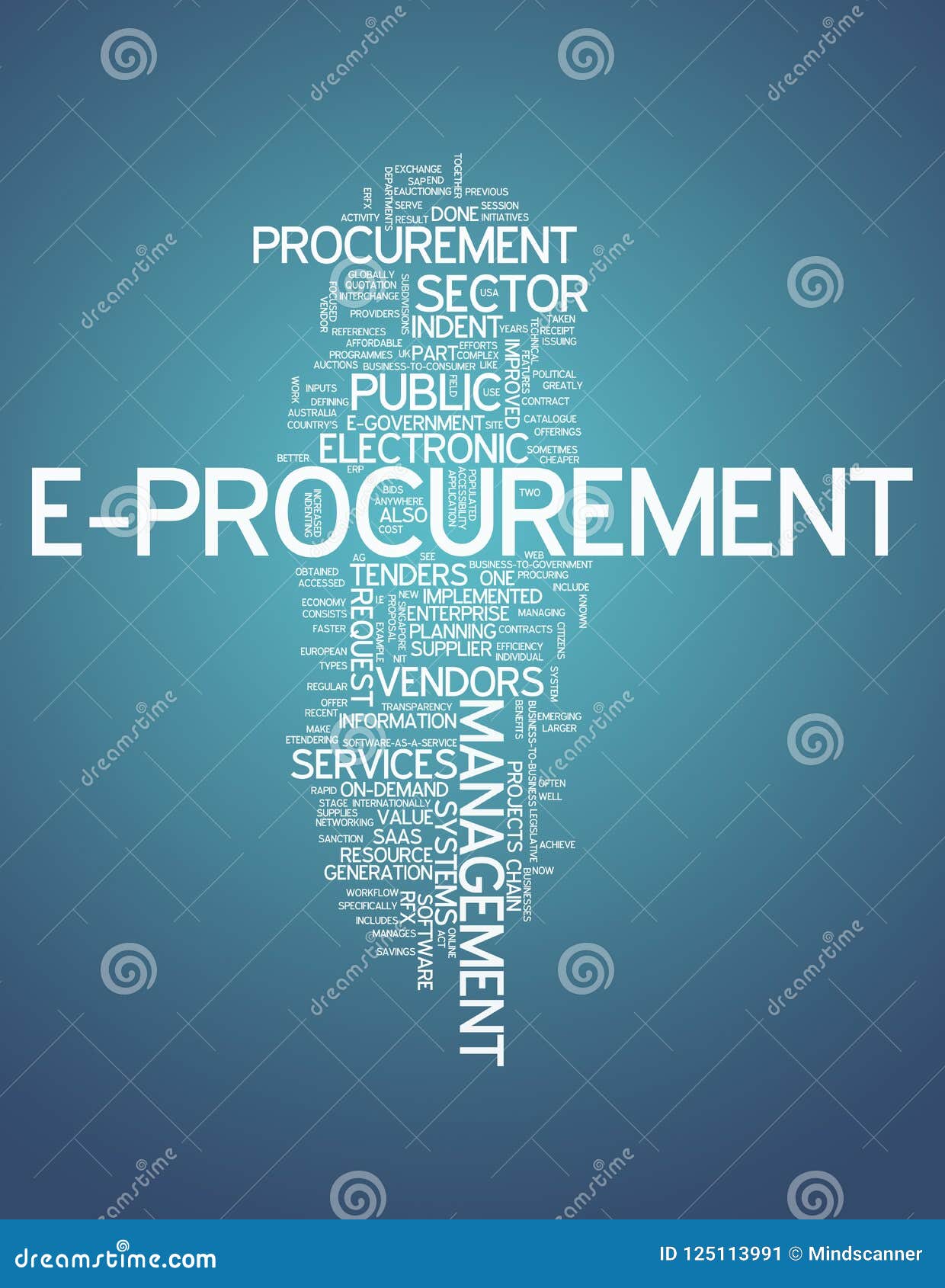 Word Cloud E-Procurement stock illustration. Illustration of online ...