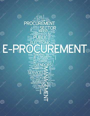 Word Cloud E-Procurement stock illustration. Illustration of online ...
