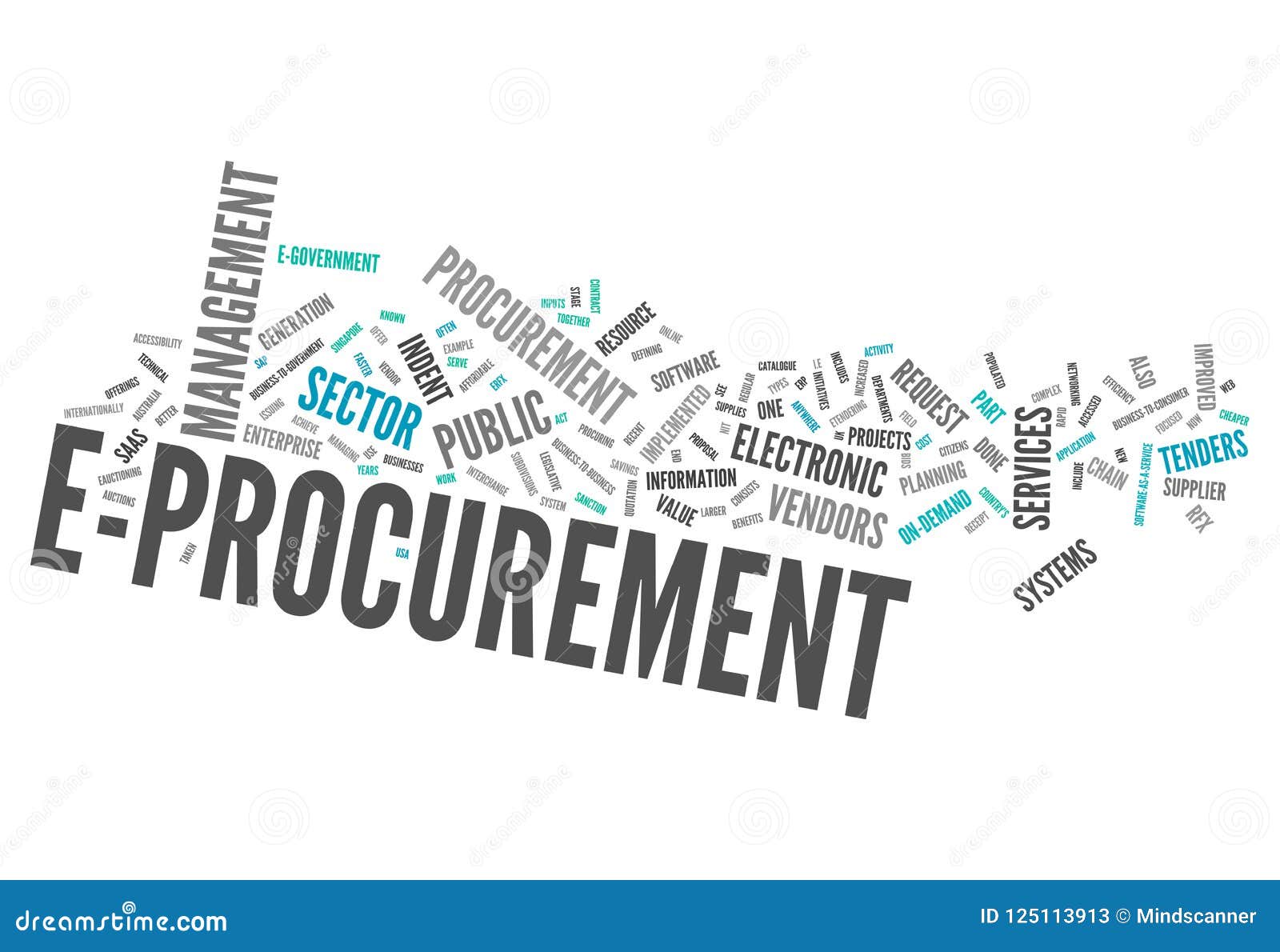 Word Cloud E-Procurement stock illustration. Illustration of cloud ...
