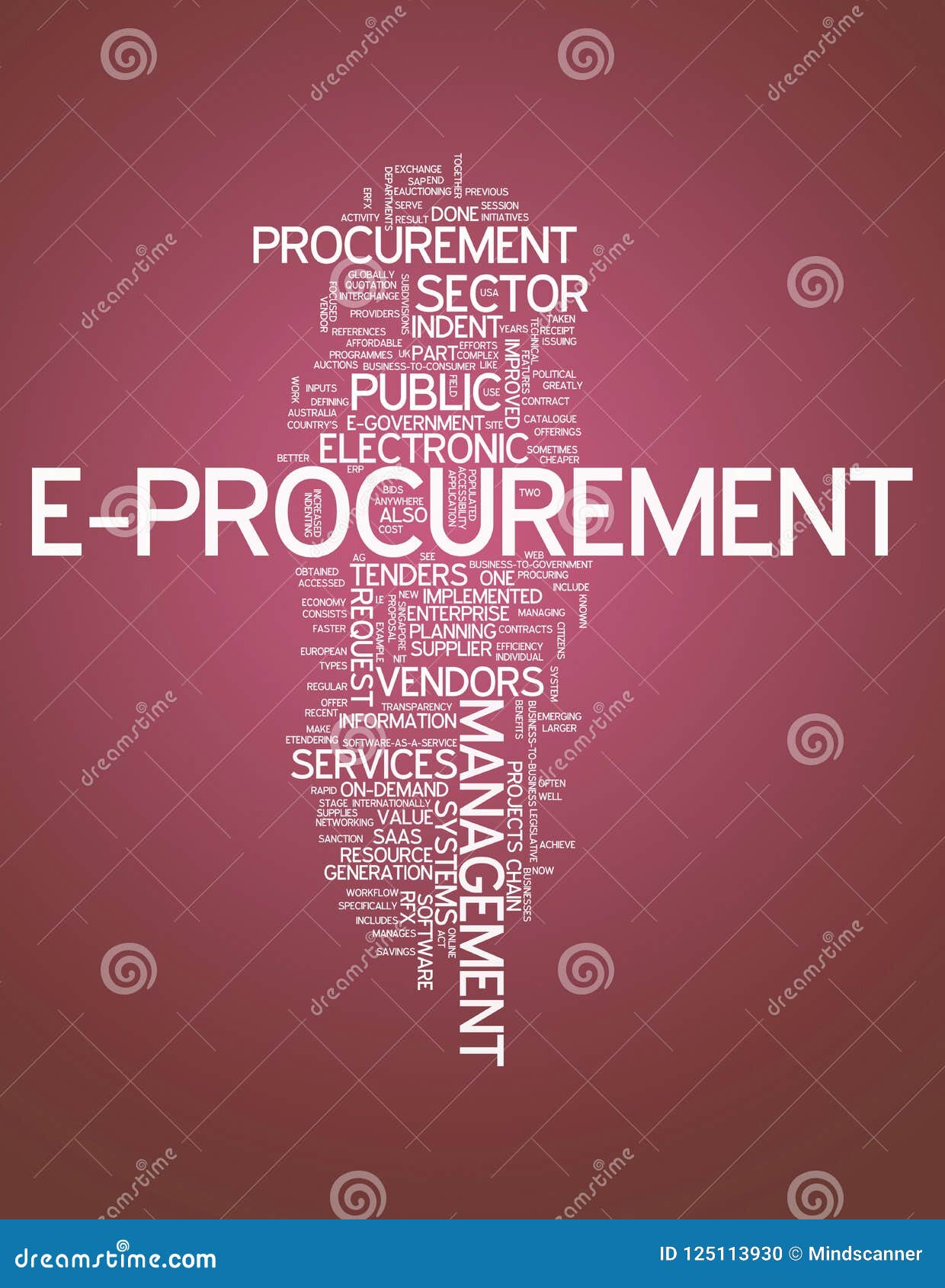 Word Cloud E-Procurement stock illustration. Illustration of management ...