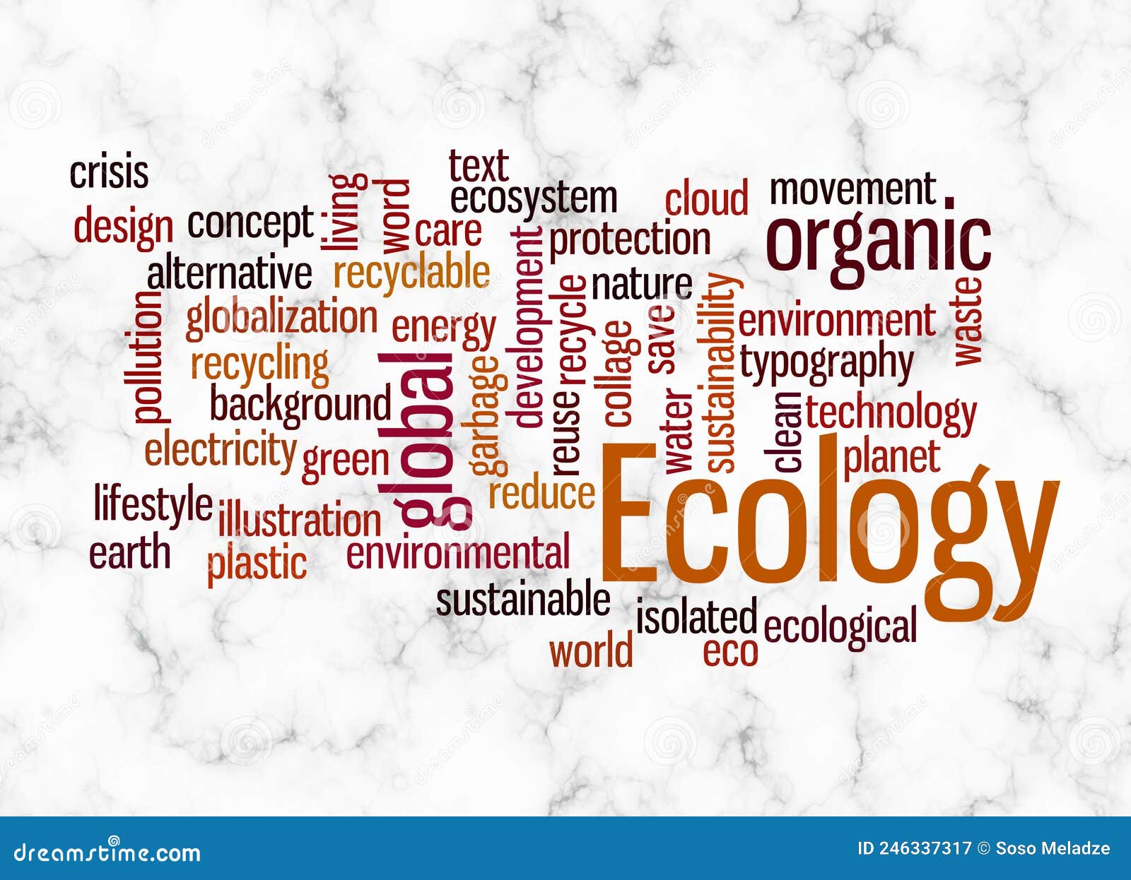 Word Cloud with ECOLOGY Concept Create with Text only Stock Image ...