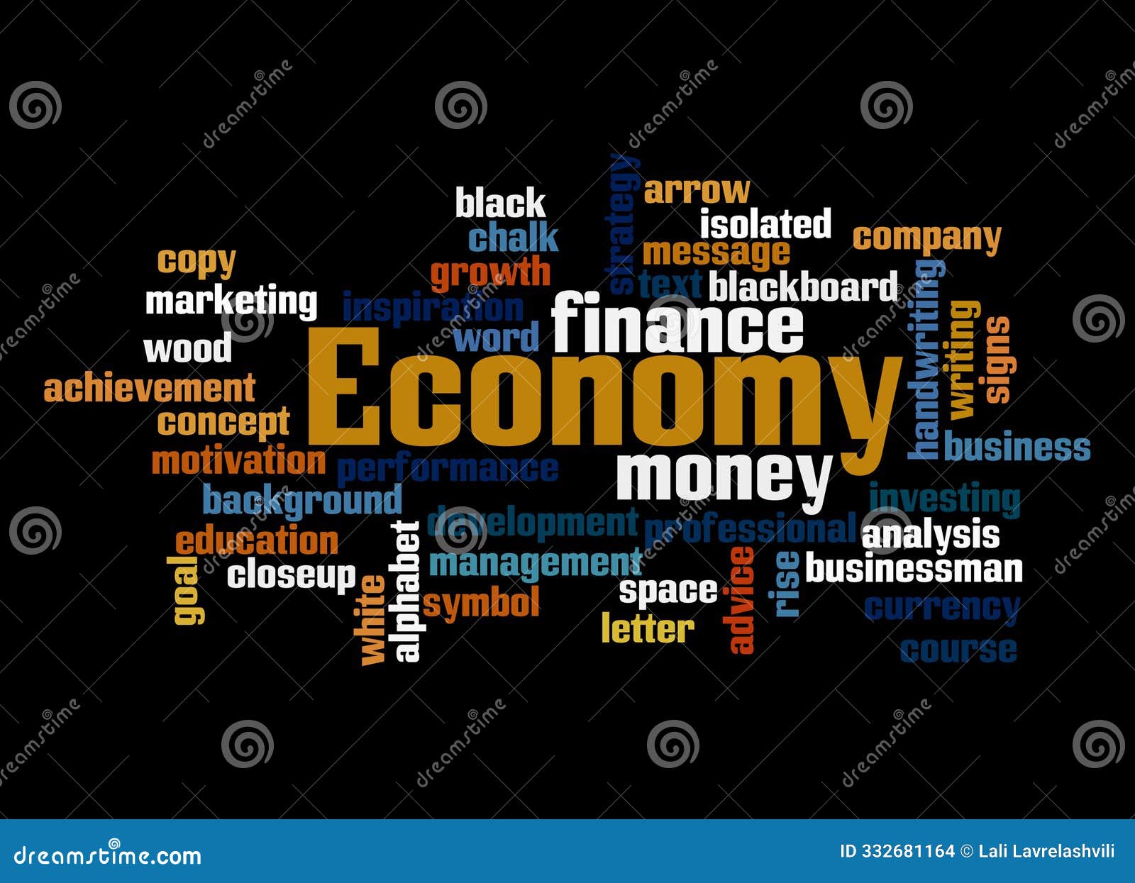Word Cloud with ECONOMY Concept Stock Illustration - Illustration of ...
