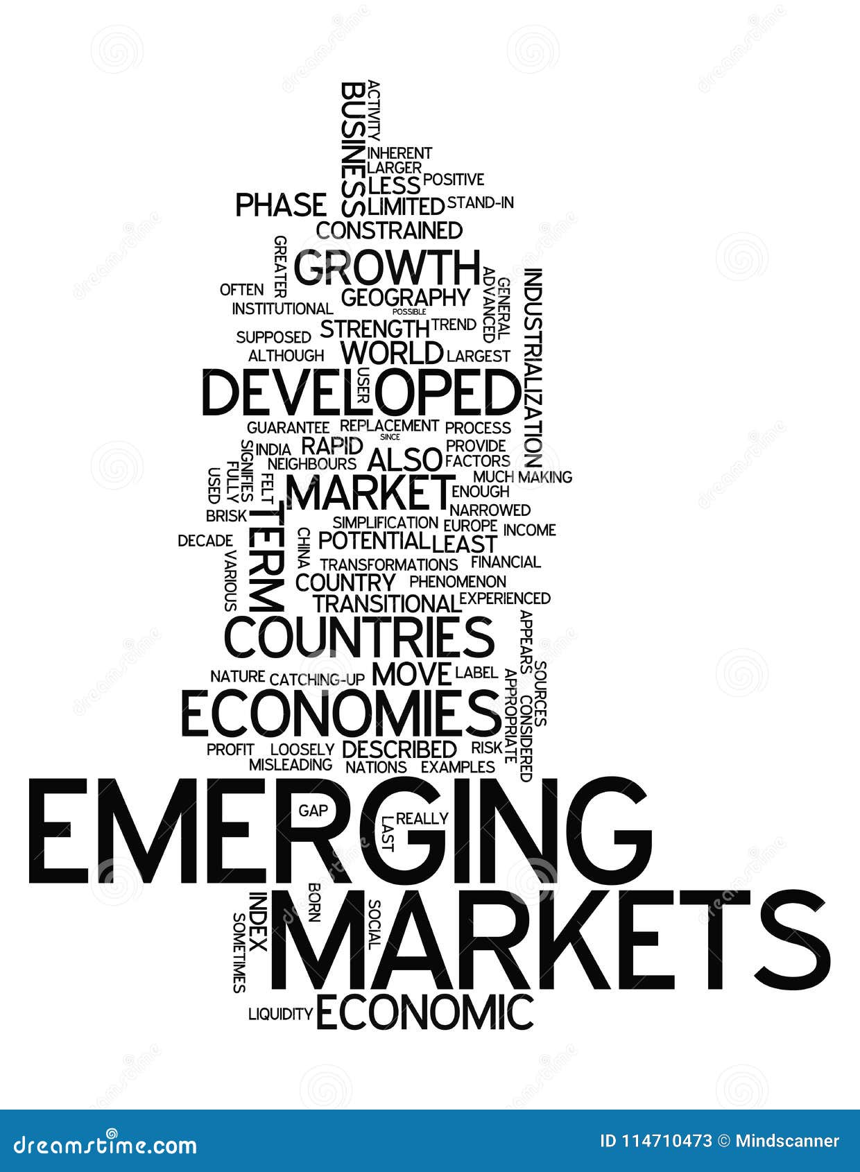 Word Cloud Emerging Markets Stock Illustration - Illustration of ...