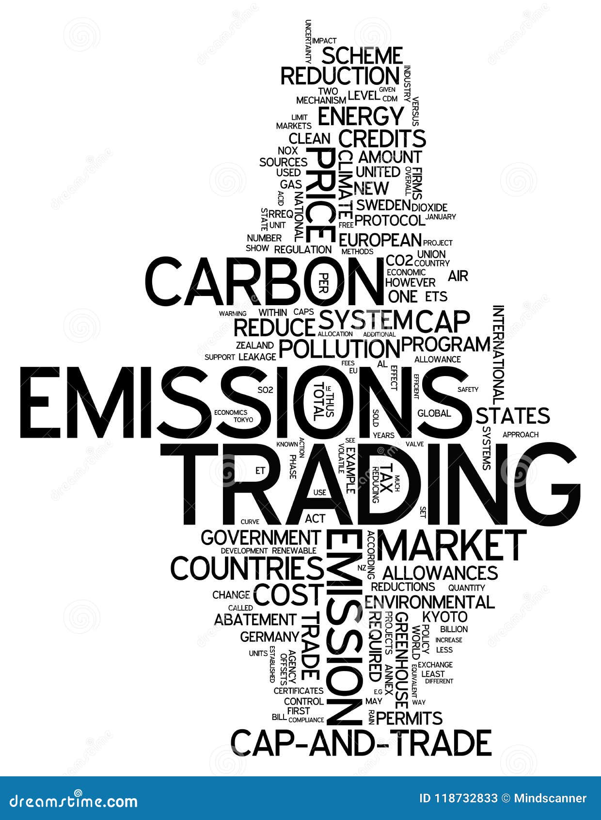 Co2 Emissions Trading ETS Paper Symbol Stone Wall Background Stock ...