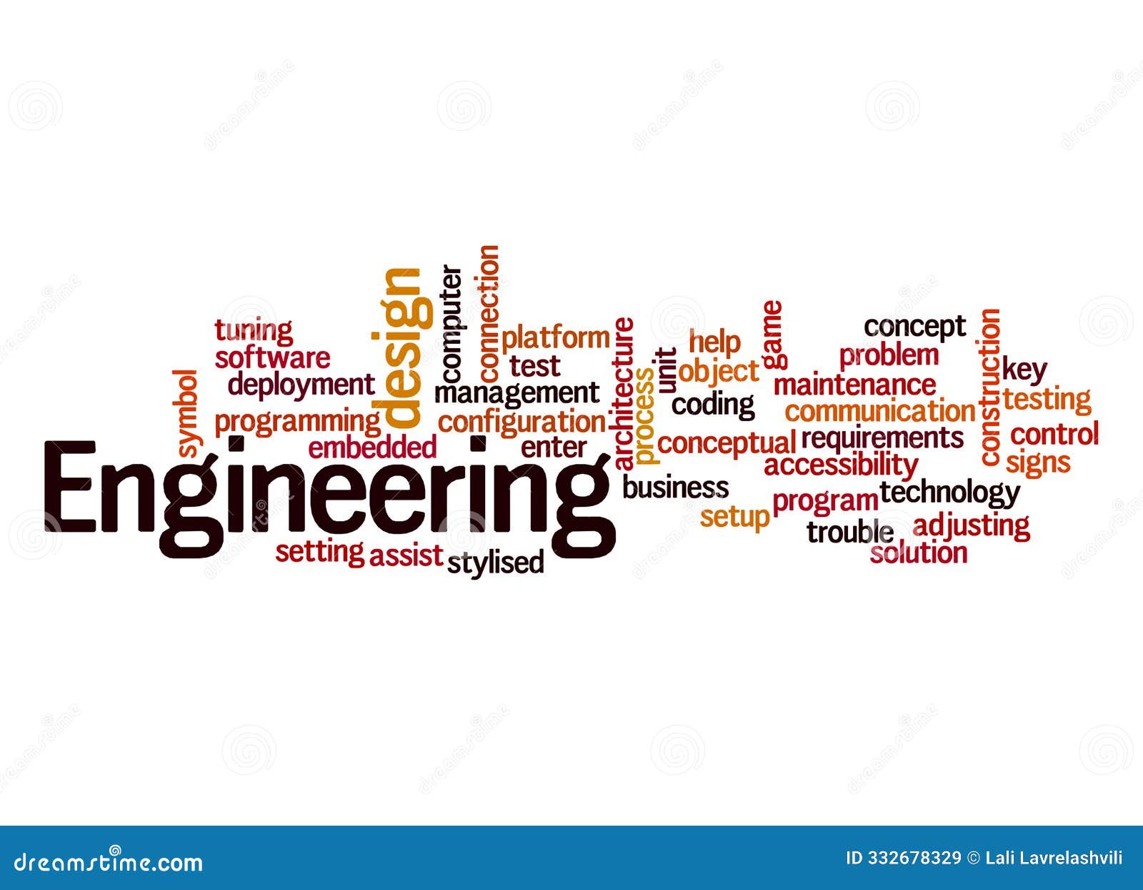 Word Cloud with ENGINEERING Concept Stock Illustration - Illustration ...