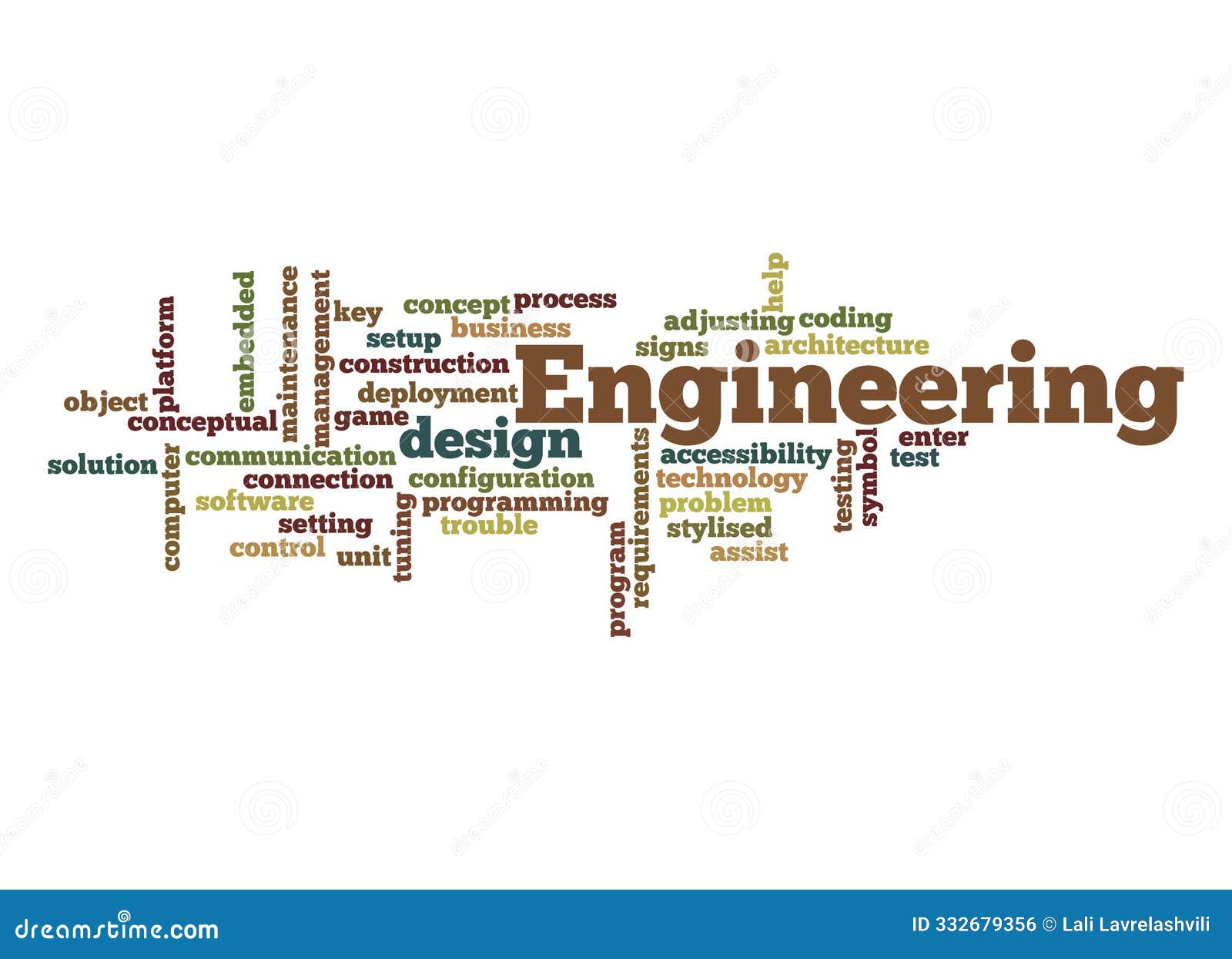 Word Cloud with ENGINEERING Concept Stock Photo - Image of design ...