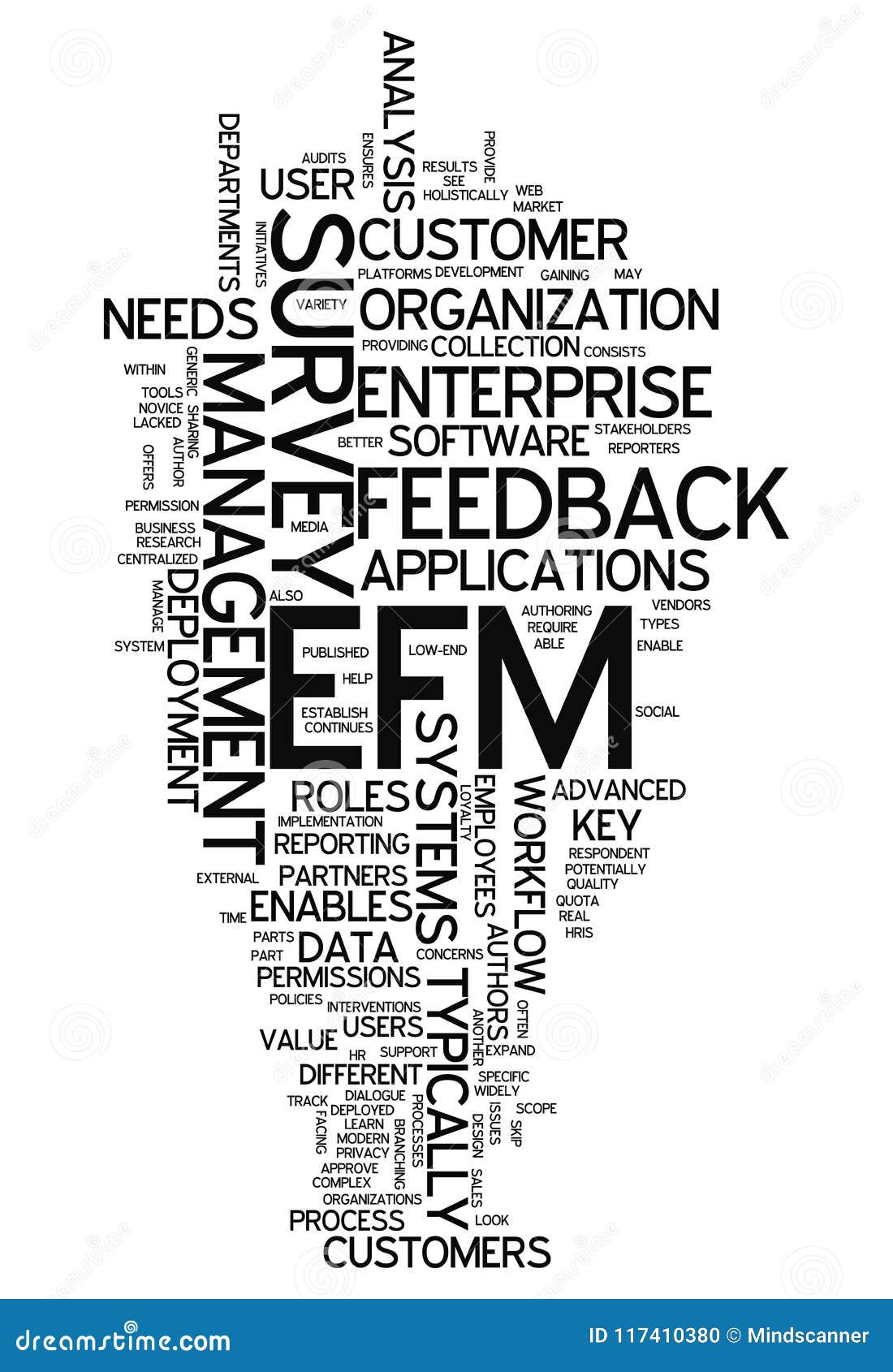 Word Cloud Enterprise Feedback Management Stock Illustration ...