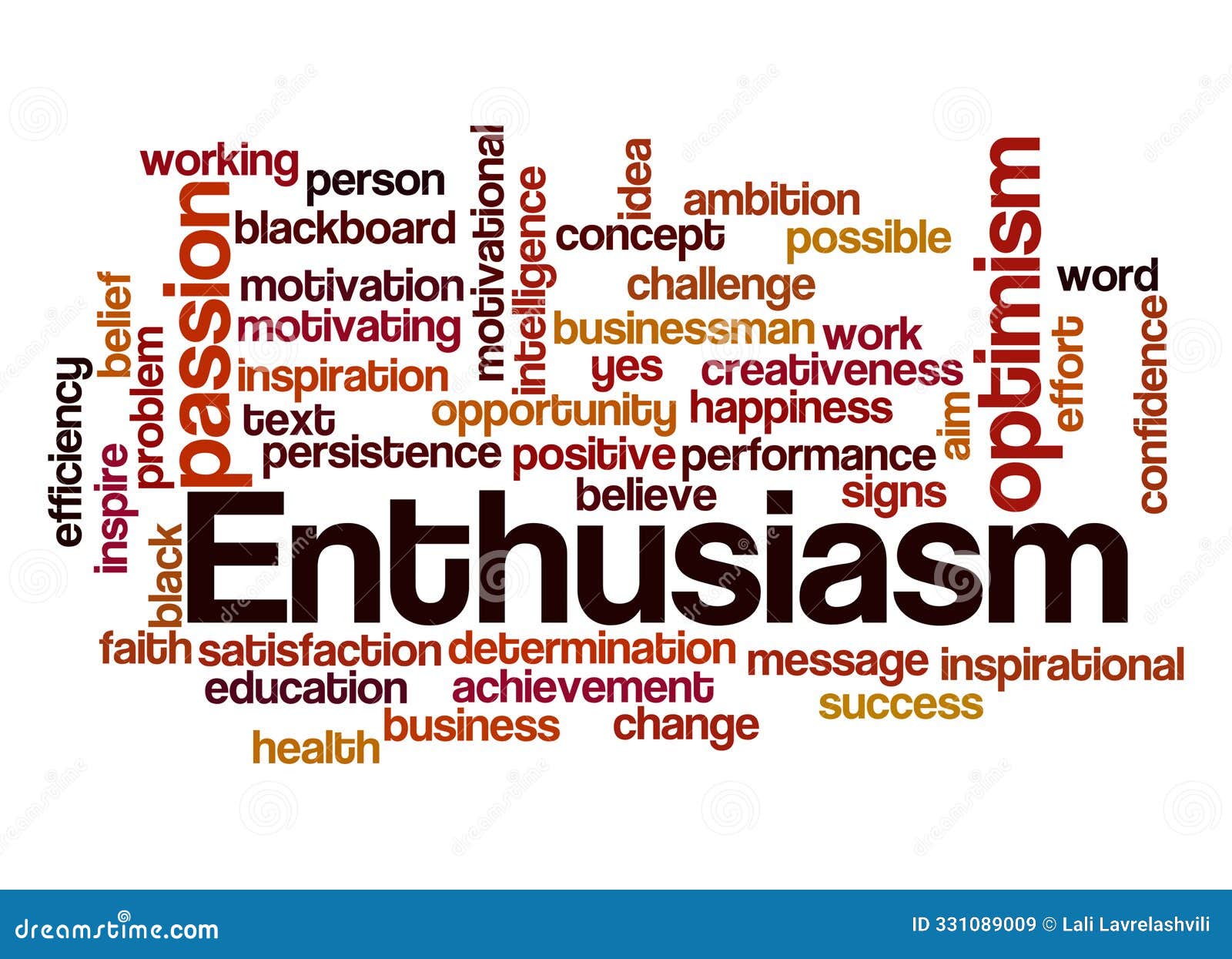 Word Cloud with ENTHUSIASM Concept Stock Image - Image of change ...