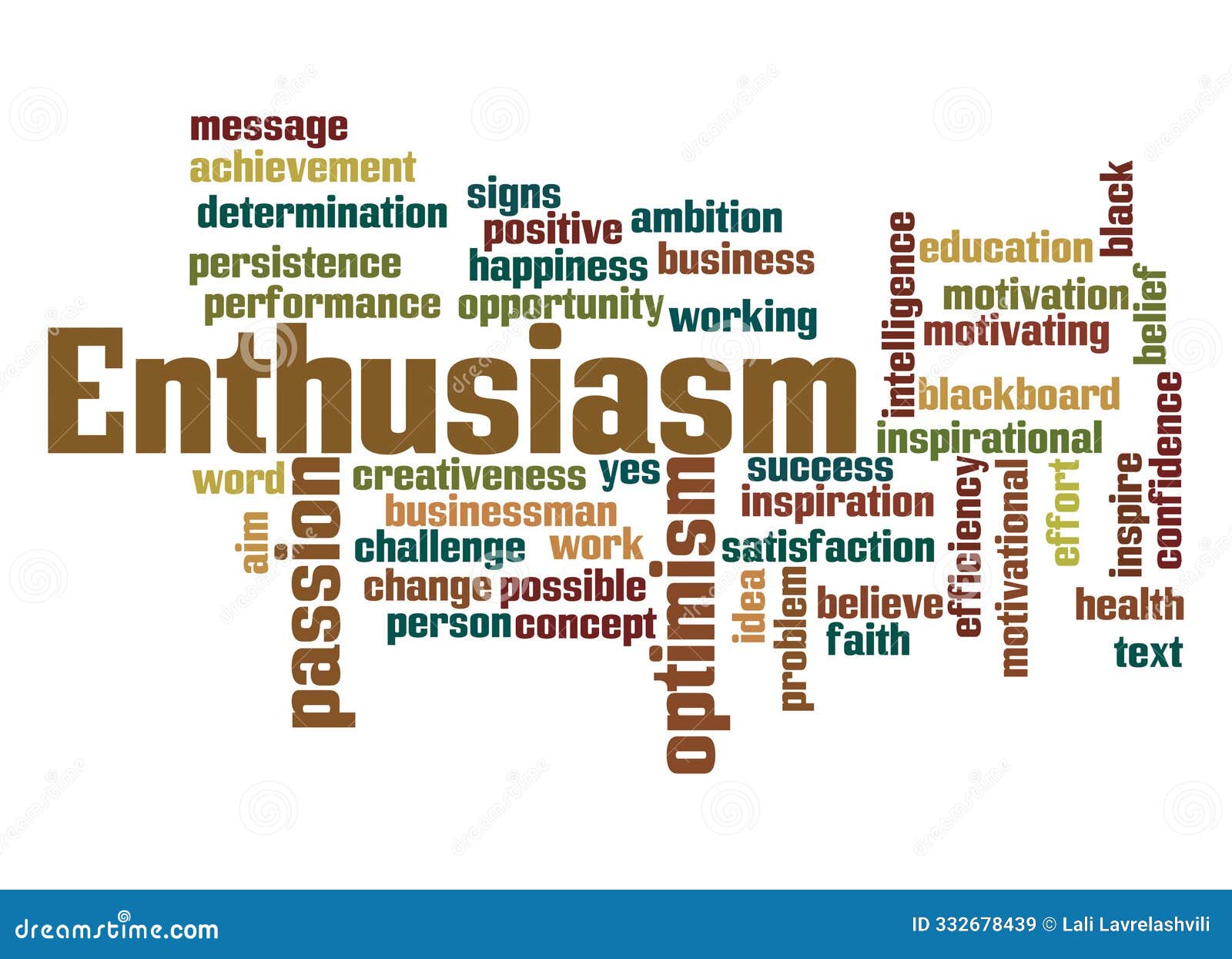 Word Cloud with ENTHUSIASM Concept Stock Illustration - Illustration of ...