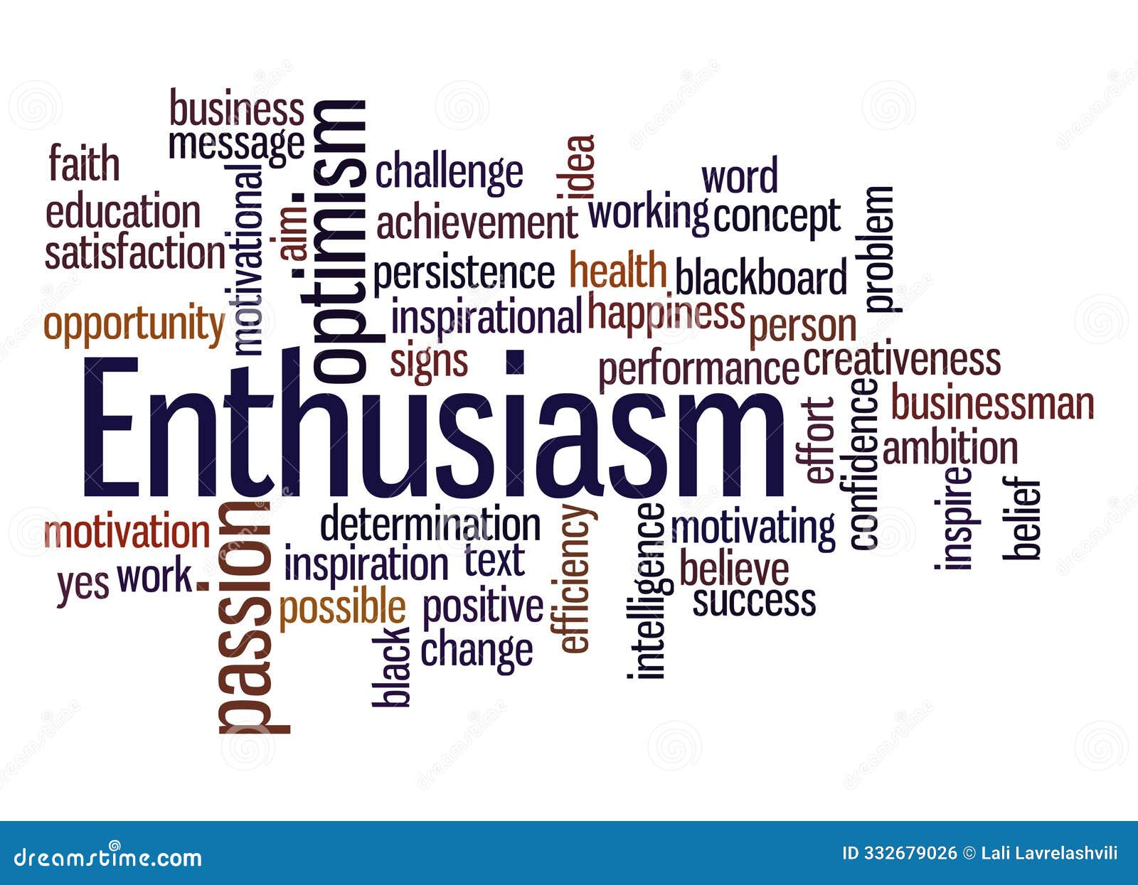 Word Cloud with ENTHUSIASM Concept Stock Illustration - Illustration of ...